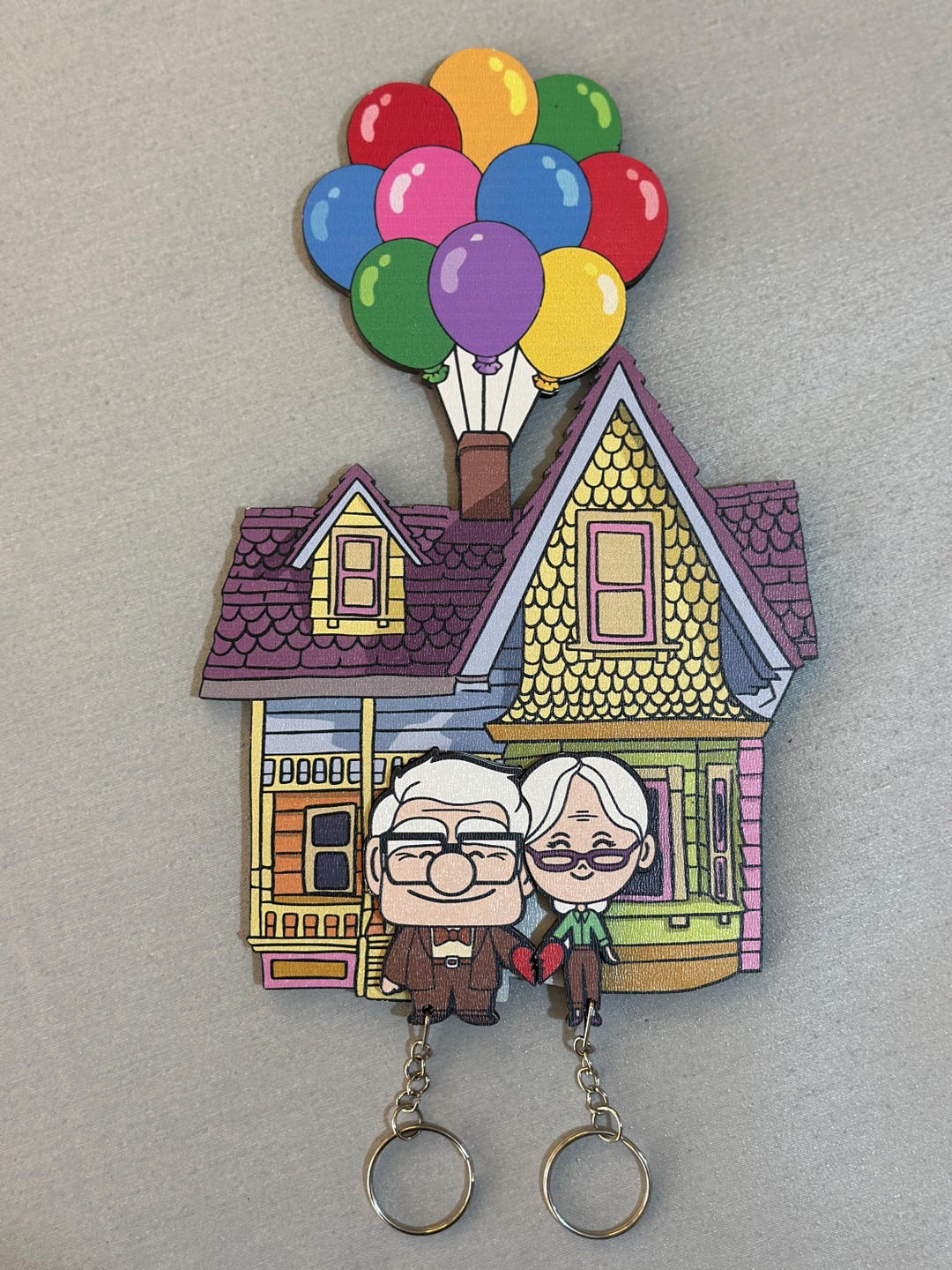 Up Keychain Hanger Physical Couple Key, up Keychain Holder - Etsy