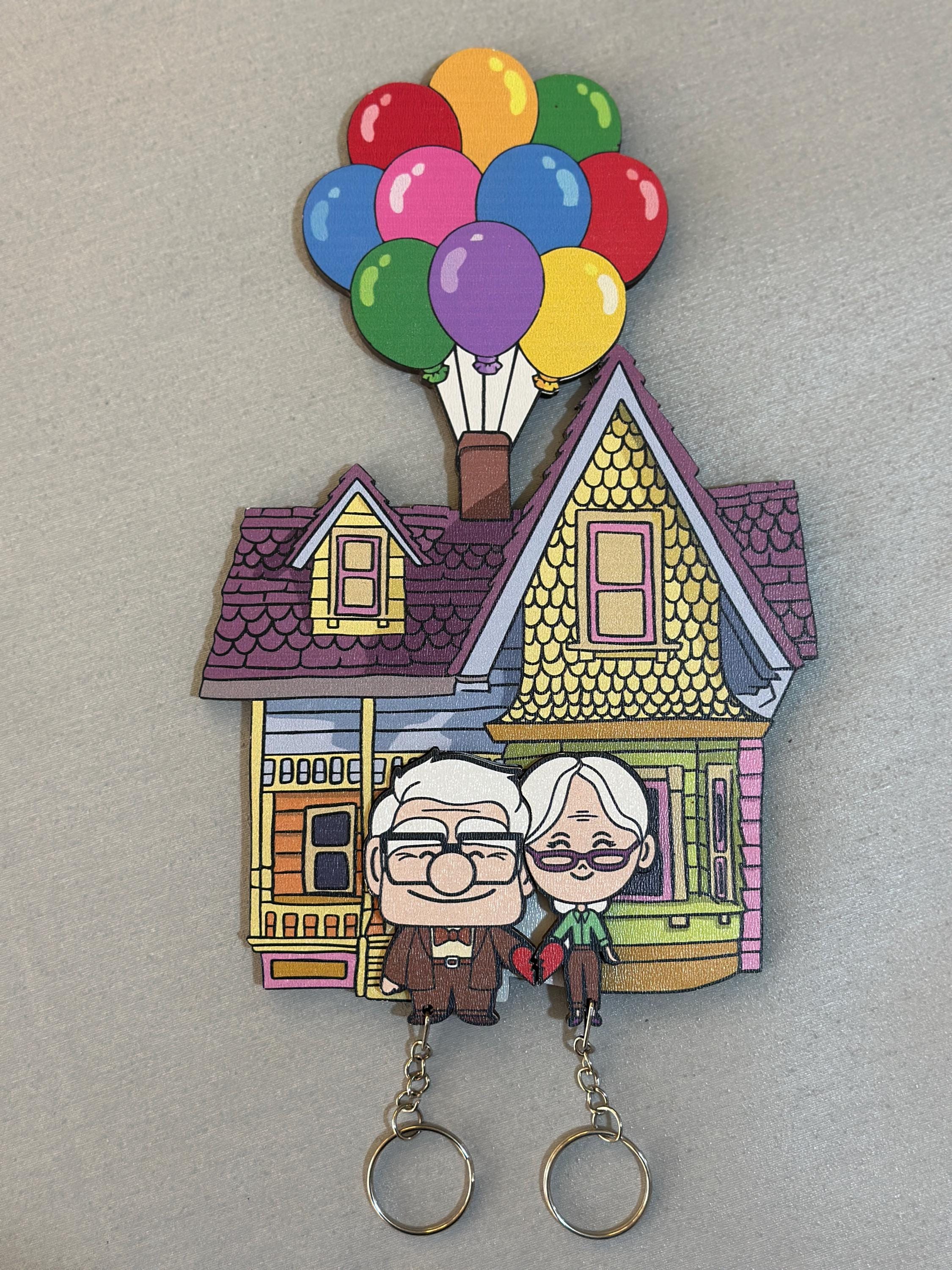 Up Keychain Hanger Physical Couple Key, up Keychain Holder - Etsy