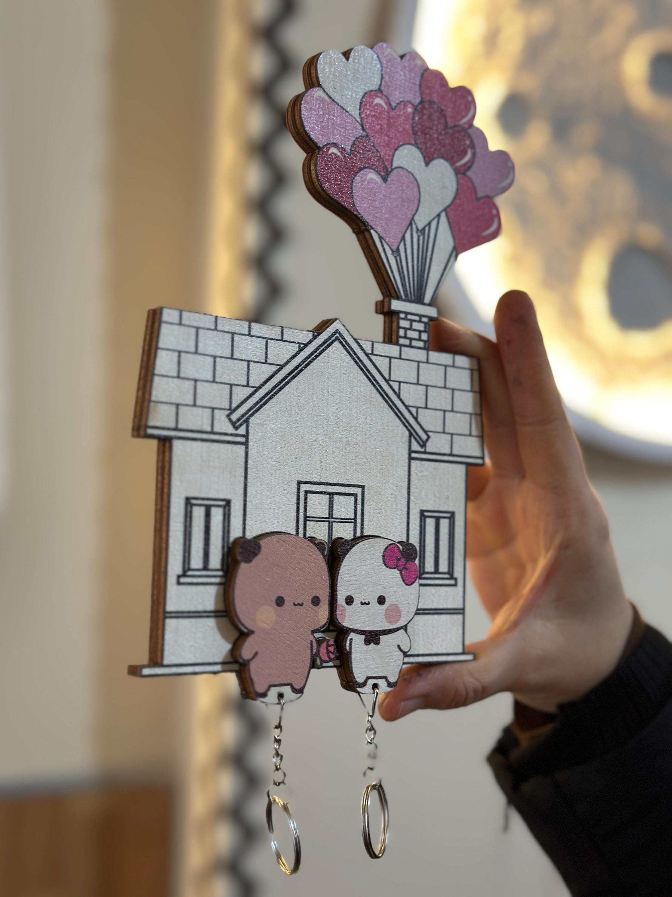 Personalized Dudu & Budu House Key Holder With Magnetic Keychains ...
