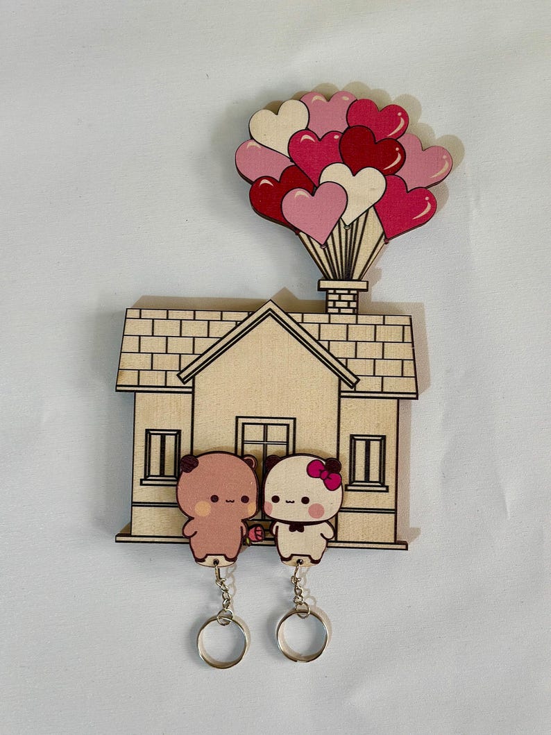 Personalized Dudu & Bubu House Key Holder With Magnetic Keychains ...