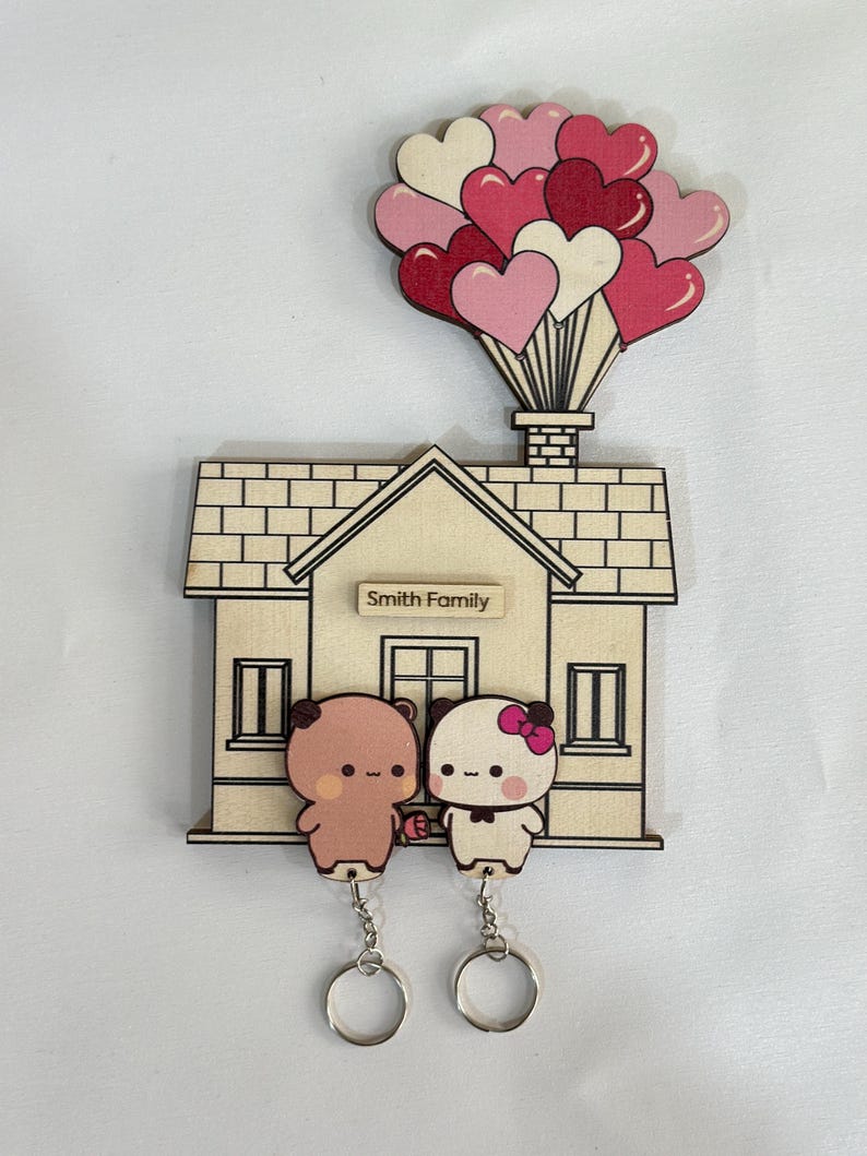 Personalized Dudu & Bubu House Key Holder With Magnetic Keychains ...
