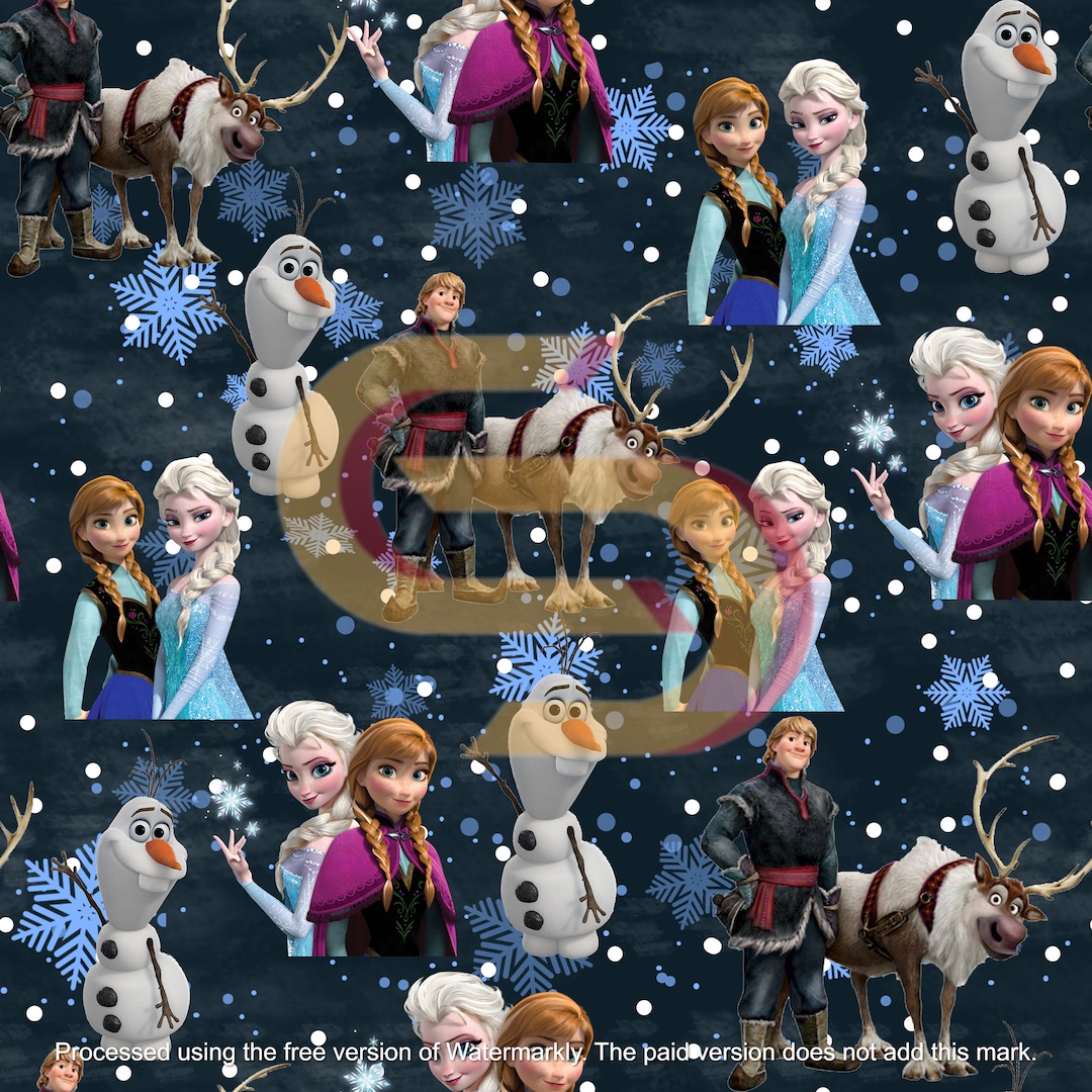Disney Characters Seamless Pattern, Frozen Seamless Design - Etsy
