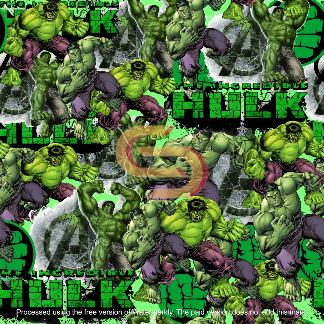 Hulk Seamless Pattern Design, Design for Fabric, Superhero Seamless ...
