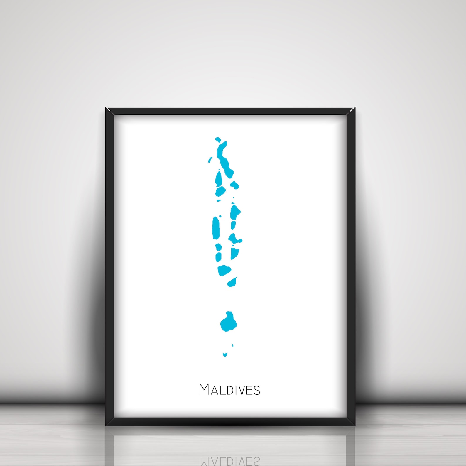 Map of the Maldives, Printable, Turquoise, Islands, High Resolution - Etsy
