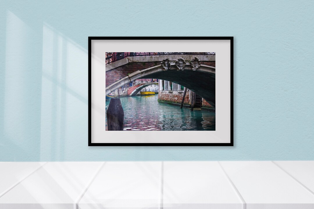 Digital Download of Venice Bridge, Printable Color Photo Poster, Venice ...