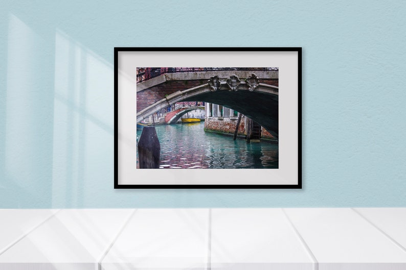 Digital Download of Venice Bridge, Printable Color Photo Poster, Venice ...