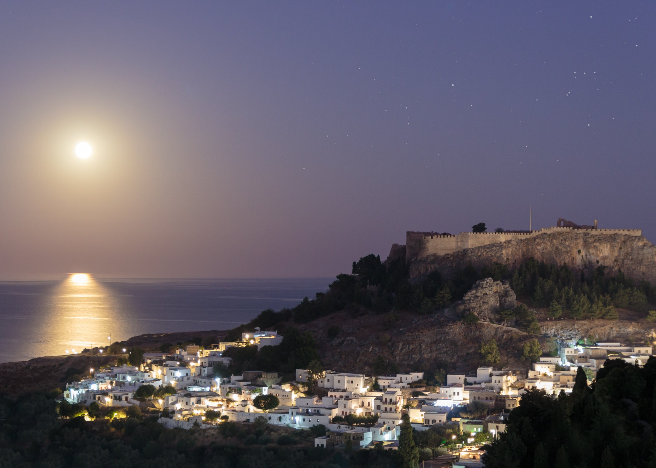 Digital Download of Lindos Rhodes, Printable Color Photo Poster, Rhodes ...