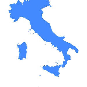 Map of Italy, Printable, Blue, Digital Download, High Resolution - Etsy