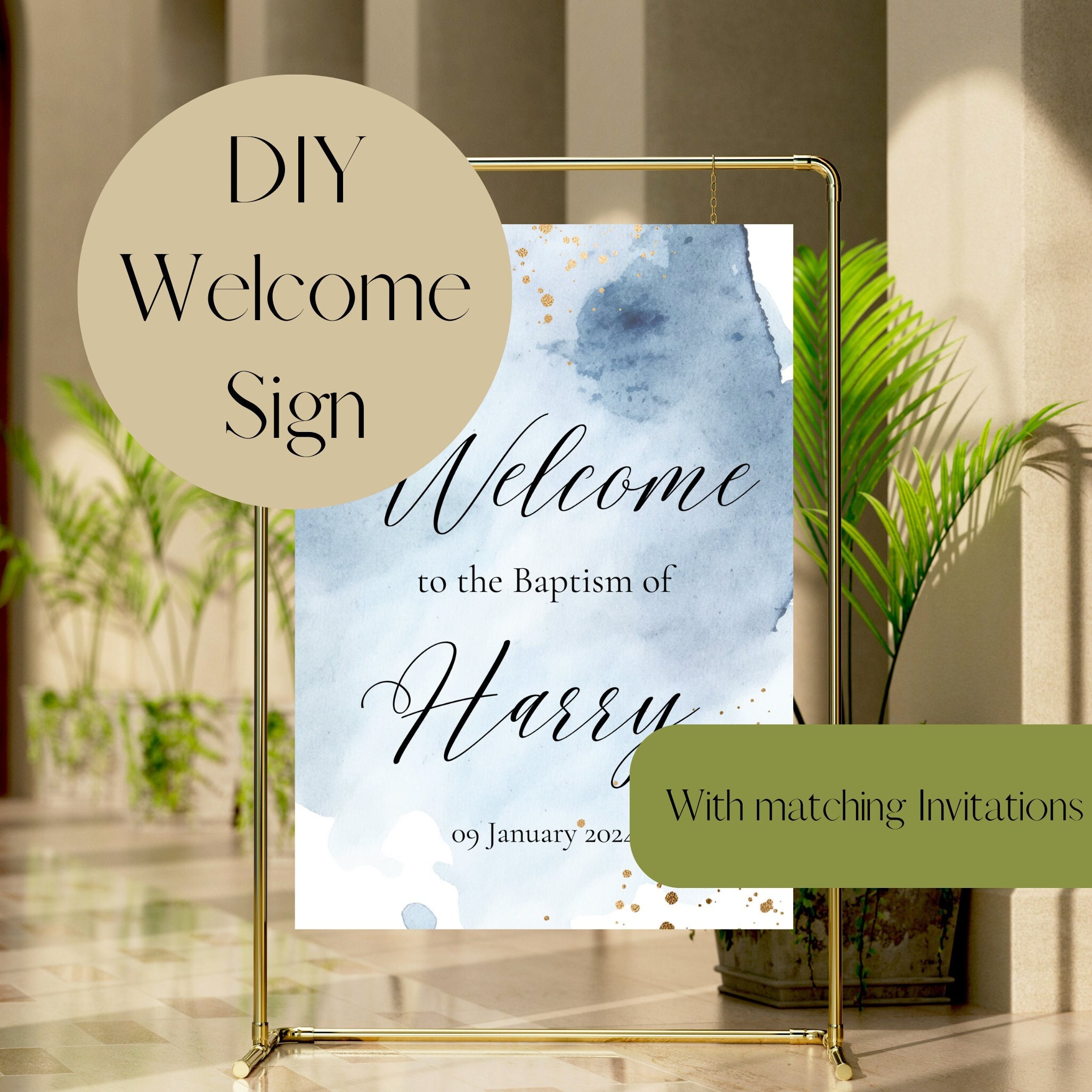 Baptism Welcome Sign, Christening Welcome Sign, Church Welcome Sign ...