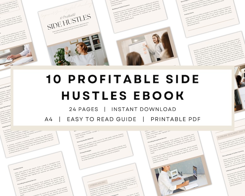 10 Profitable Side Hustles Ebook, Digital Ebook, Side Hustle Ideas ...