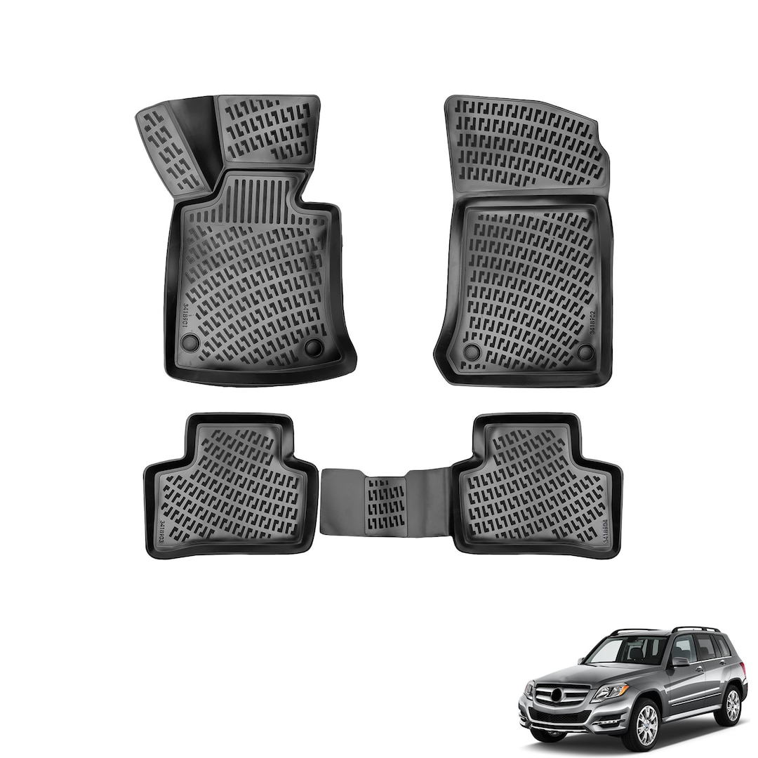 Fits Mercedes GLK 2008-2015 Floor Mats Front & Rear All Wheather Custom ...