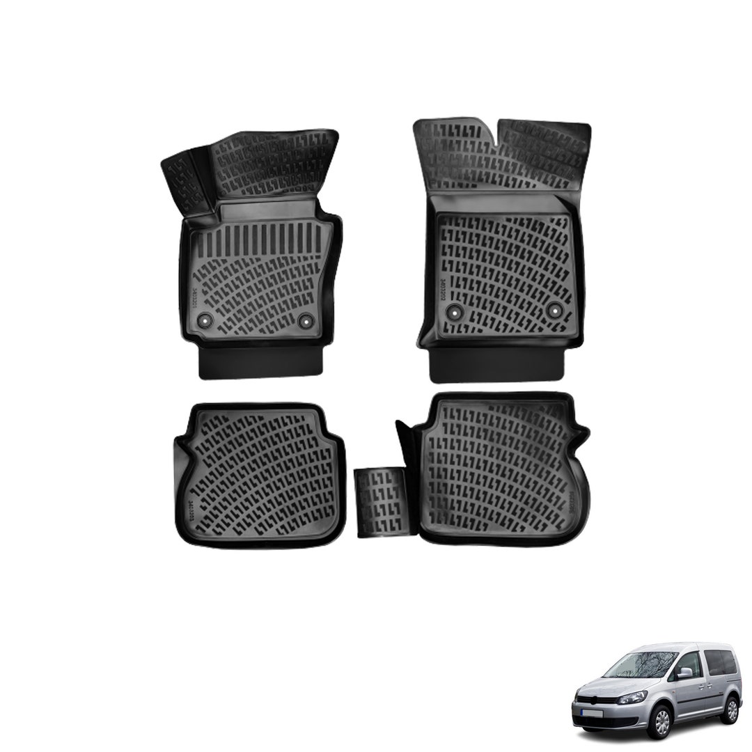 Floor Mats & Cargo Liner Set for Volkswagen Caddy 2010-2015 | Full ...