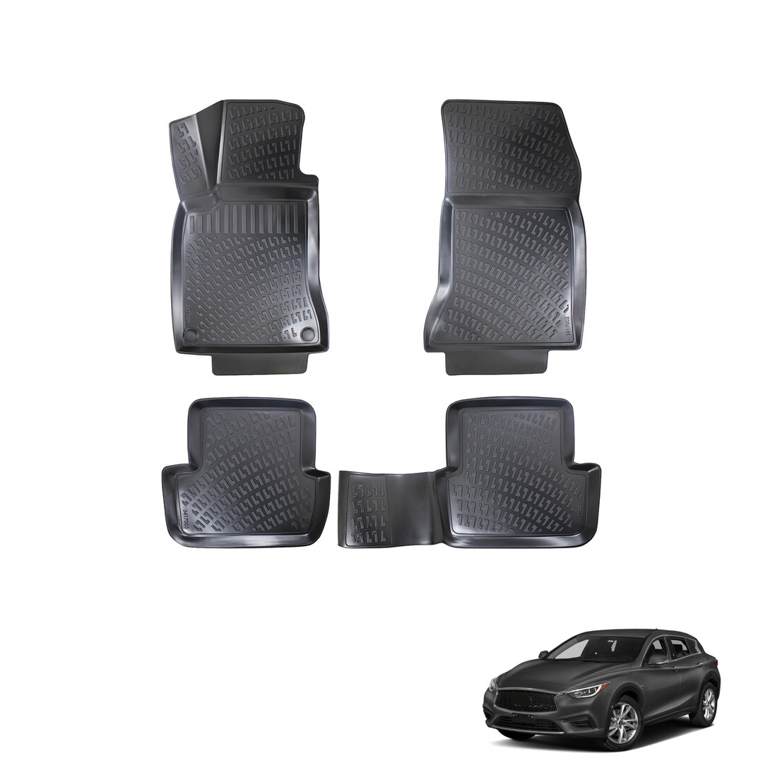 Fits Infiniti QX30 2017-2019 Floor Mats Front & Rear All Wheather ...