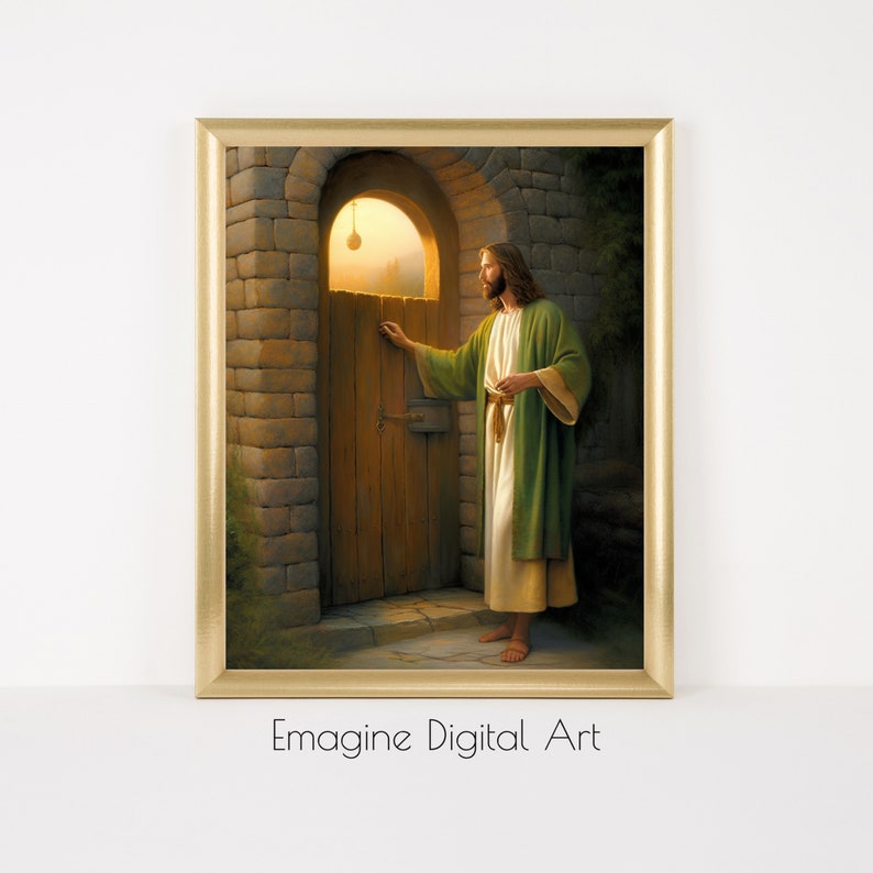 Jesus Christ Knocking Print | Biblical Christian Art (digital Download ...