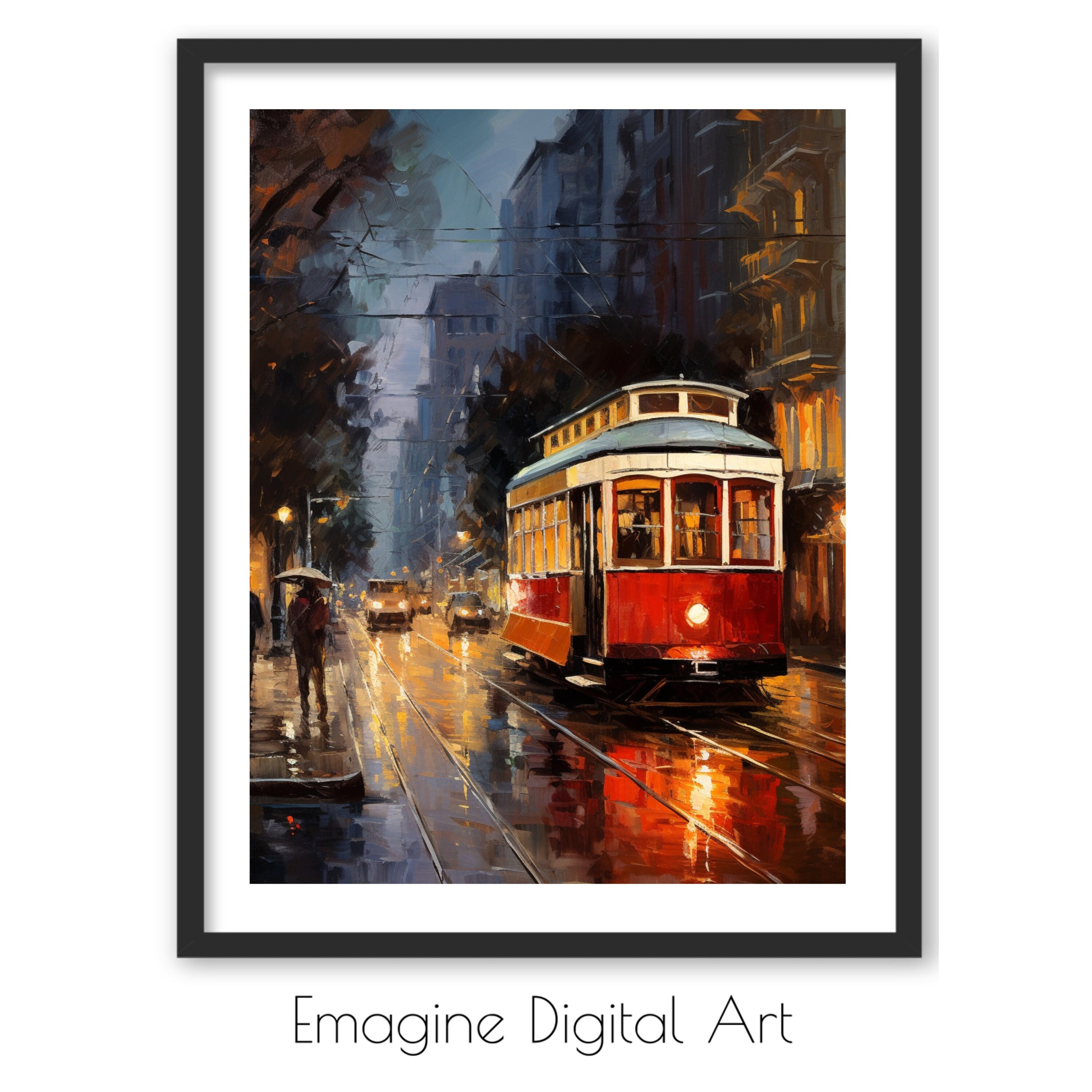 PRINTABLE ART | San Francisco Cable Car Painting | San Francisco Wall ...