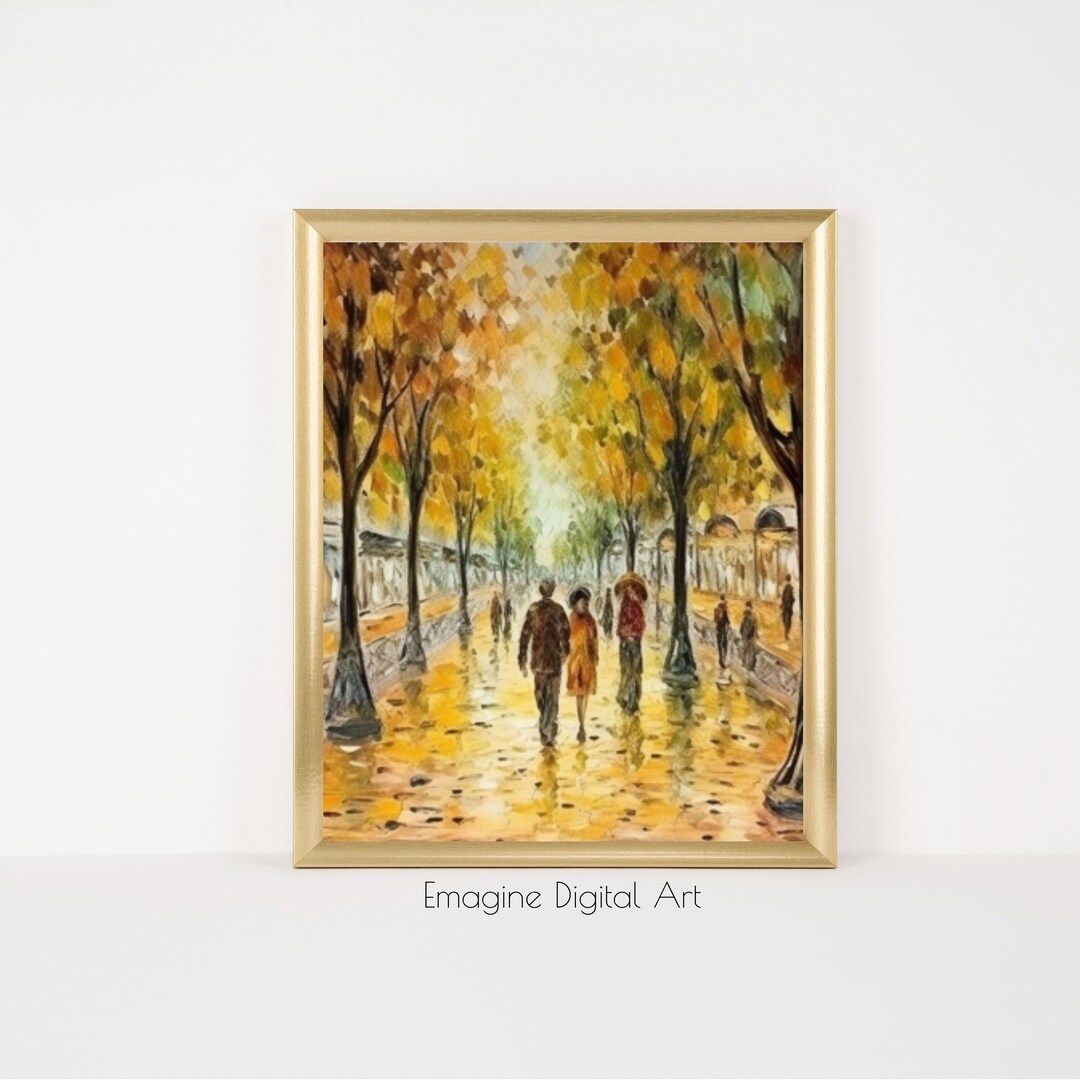 PRINTABLE ART | Soft, Colorful Impressionist Painting of a Parisian ...