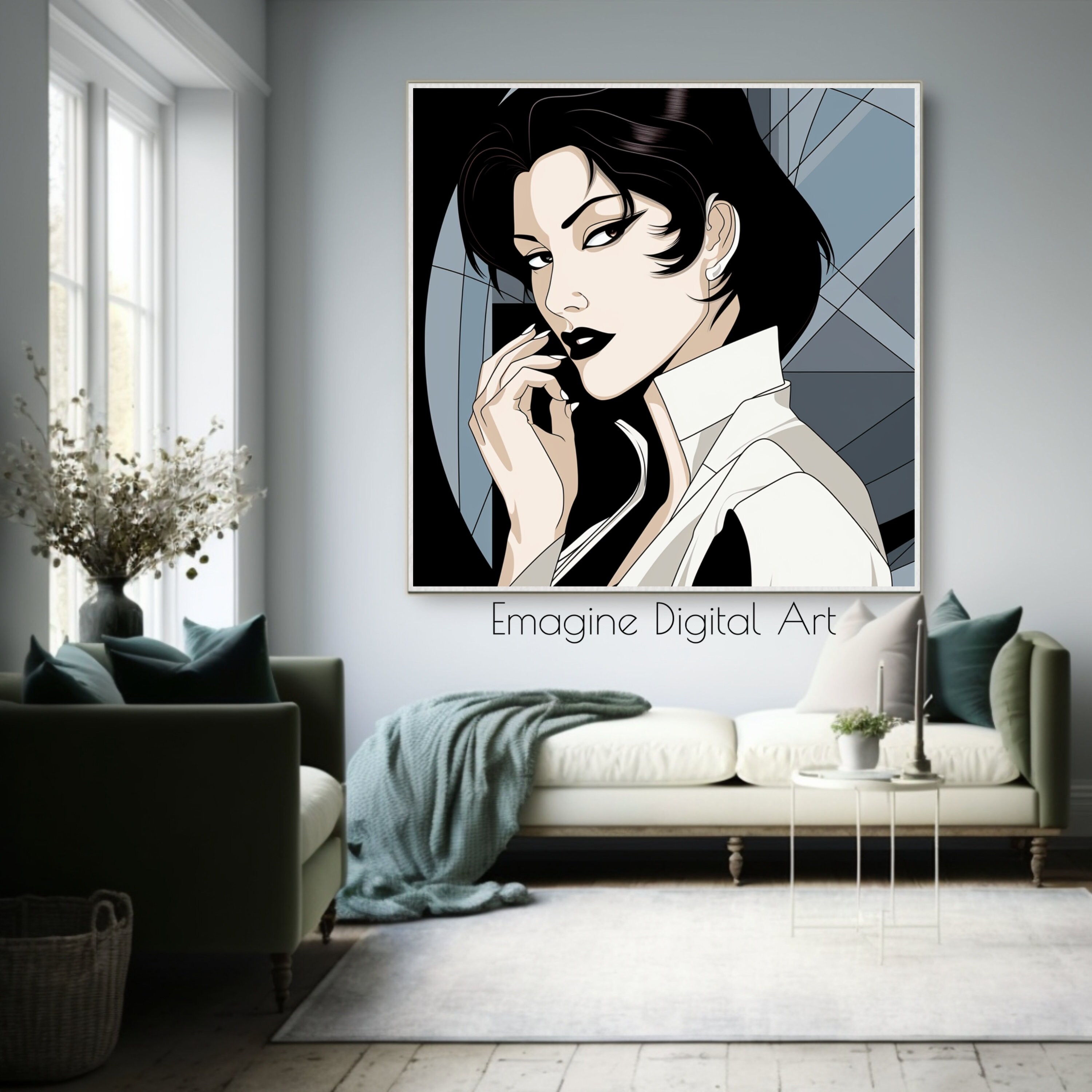 PRINTABLE ART 1980s Pop Art Woman Retro Fashion Art Bold - Etsy