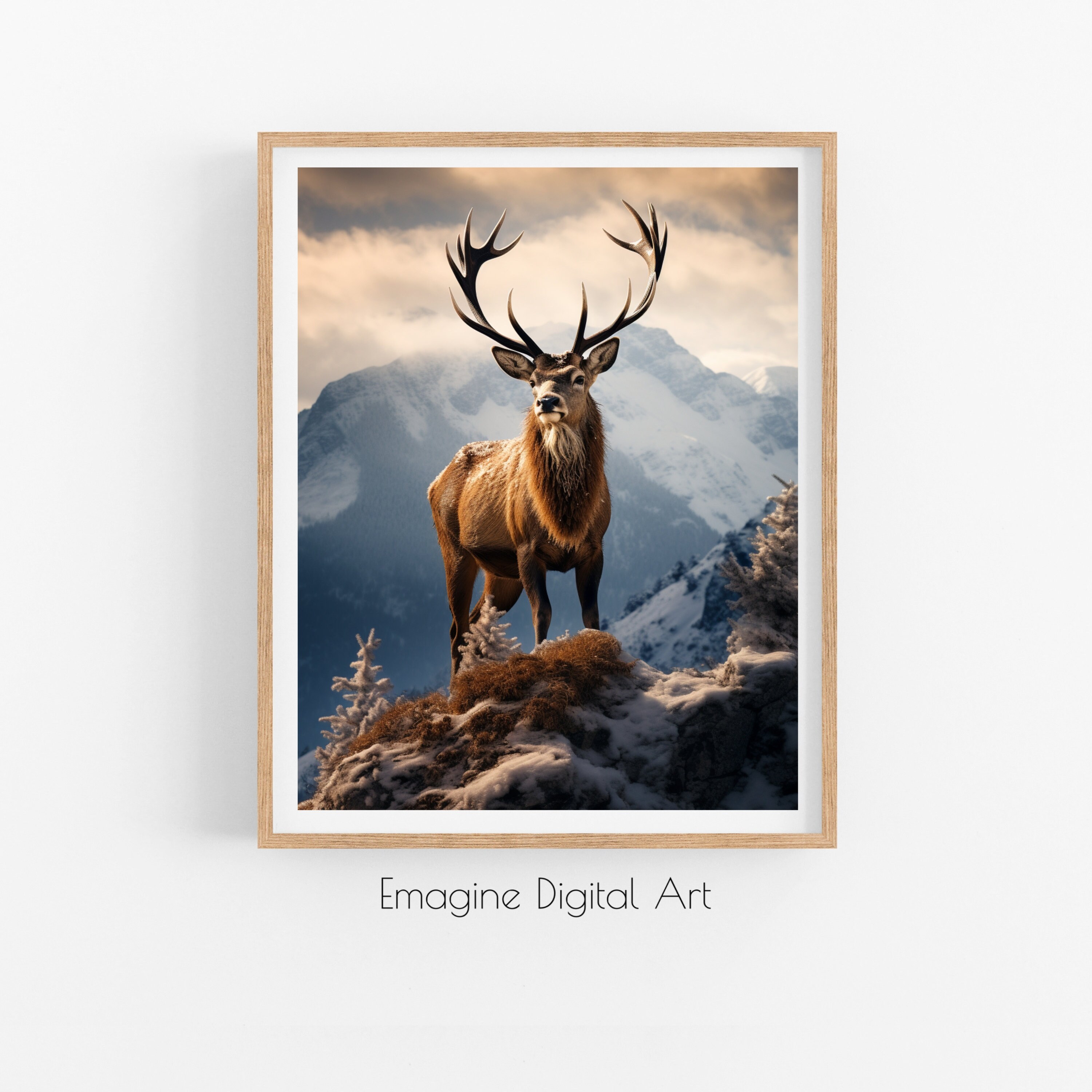 PRINTABLE ART | Photo of Buck Deer in Mountain Wilderness | Wildlife ...