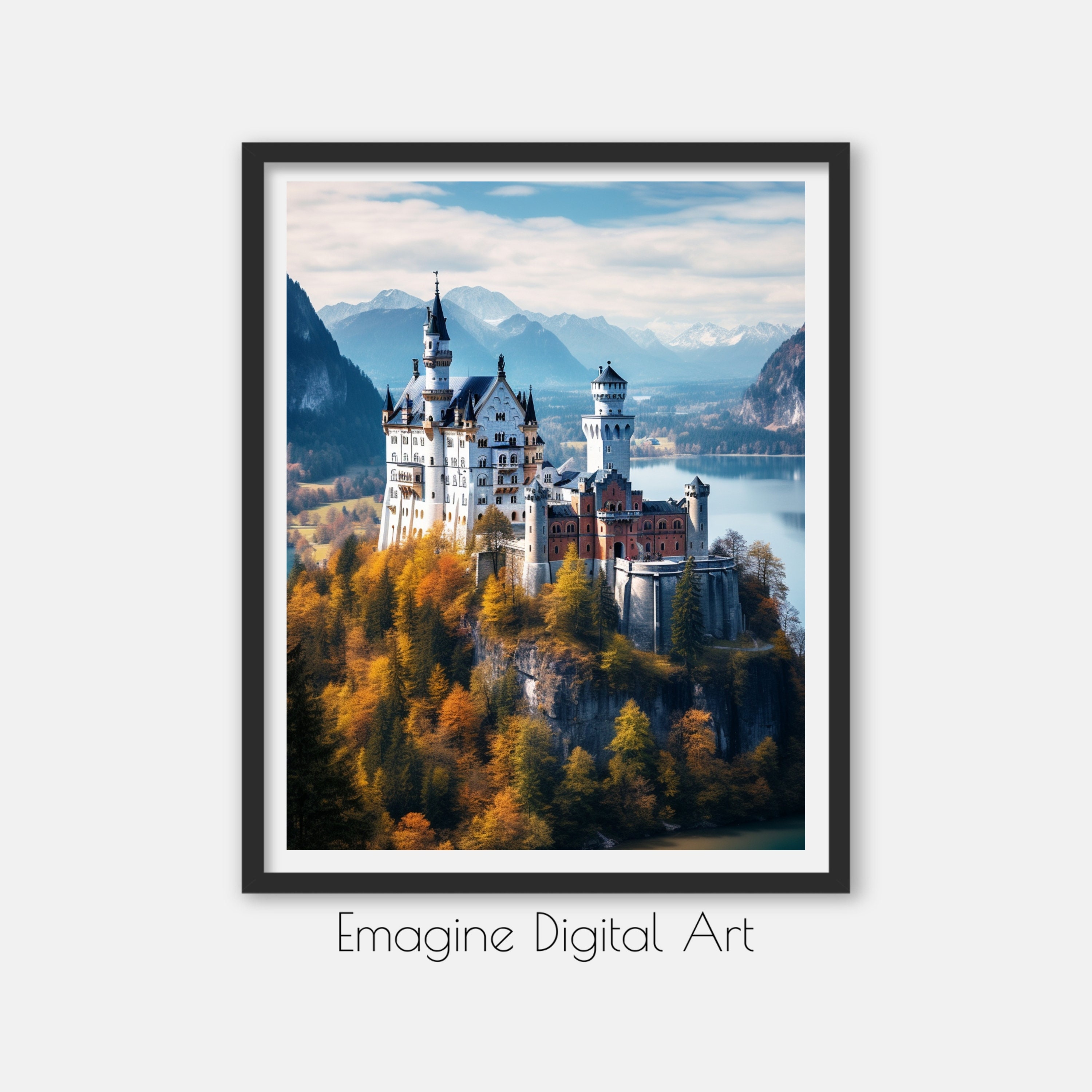 PRINTABLE ART | Neuschwanstein Castle Photograph | German Wall Decor ...