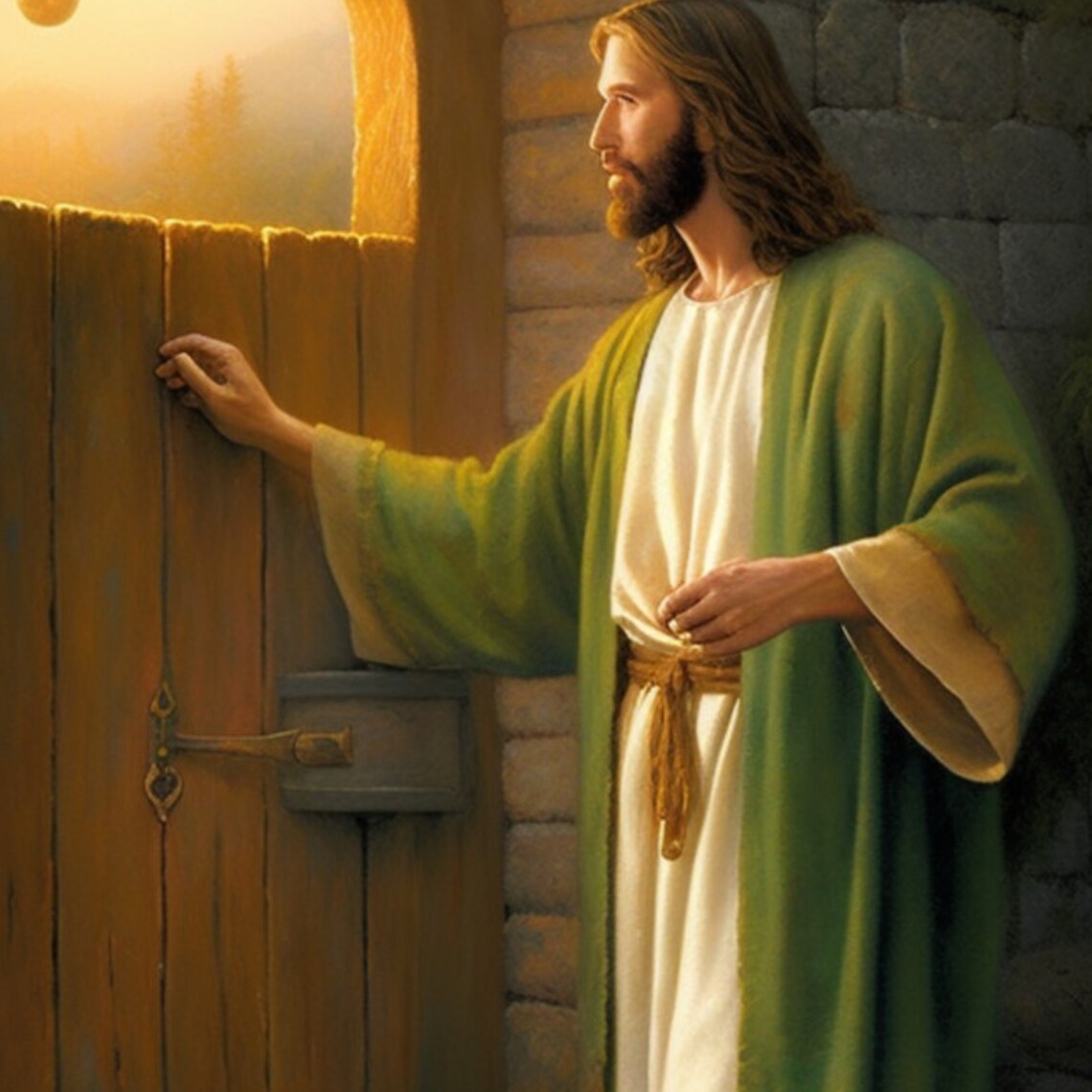 Jesus Christ Knocking Print | Biblical Christian Art (digital Download ...