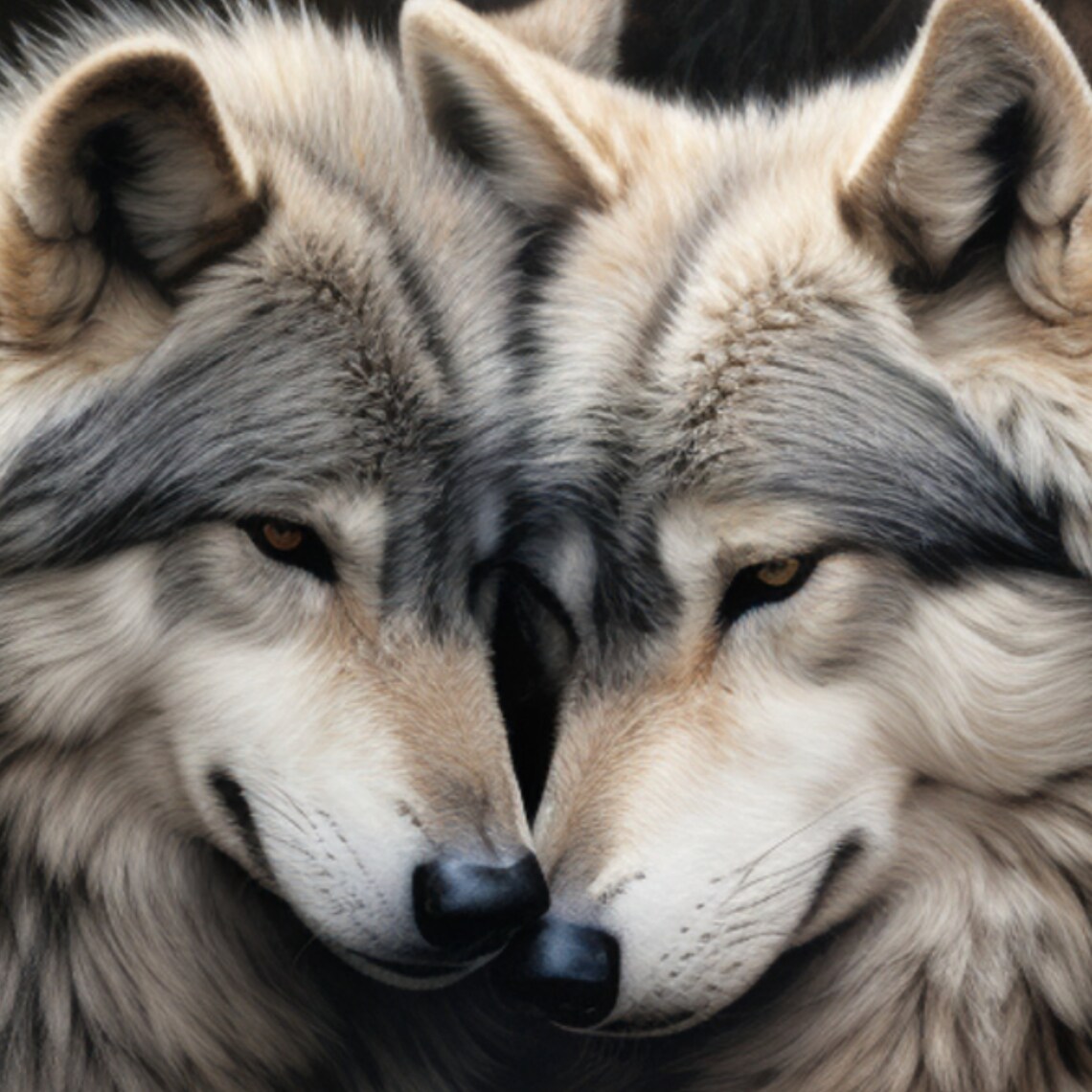 PRINTABLE ART Wolves Cuddling Photograph Wildlife Wall Decor Animal Art ...