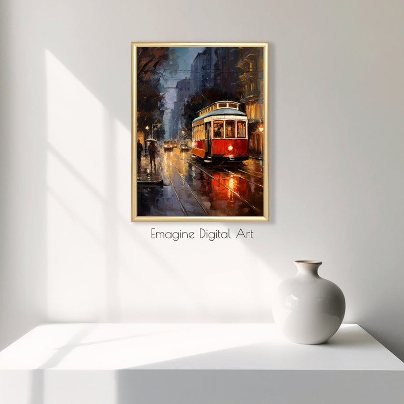 PRINTABLE ART | San Francisco Cable Car Painting | San Francisco Wall ...