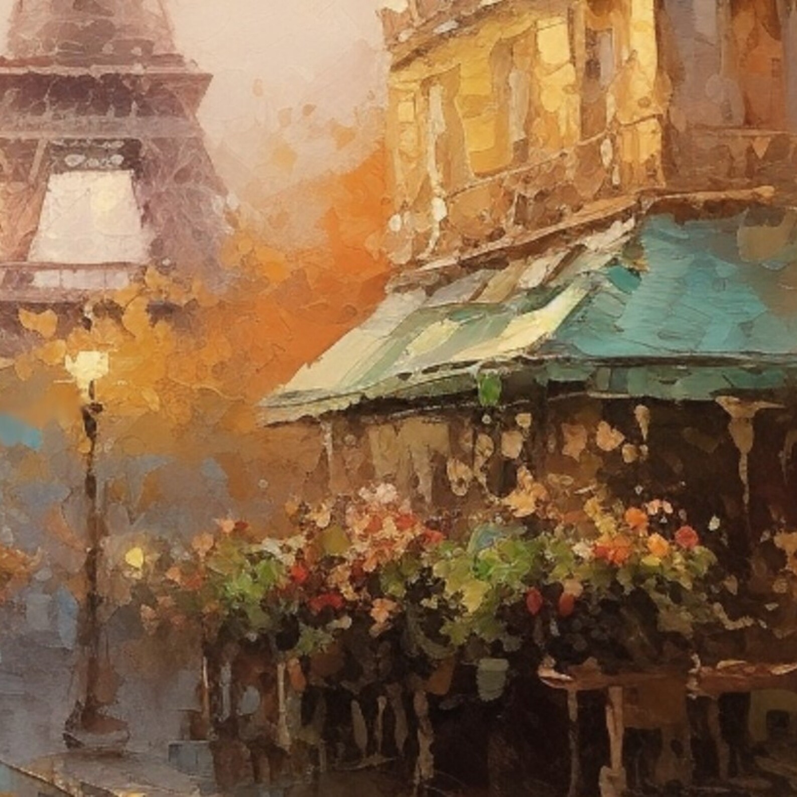 PRINTABLE ART | Impressionist View of the Eiffel Tower From Paris ...