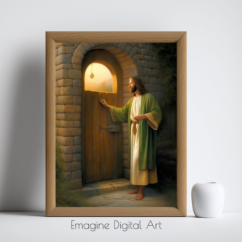 PRINTABLE ART | Jesus Christ Knocking at the Door | Christian Art ...