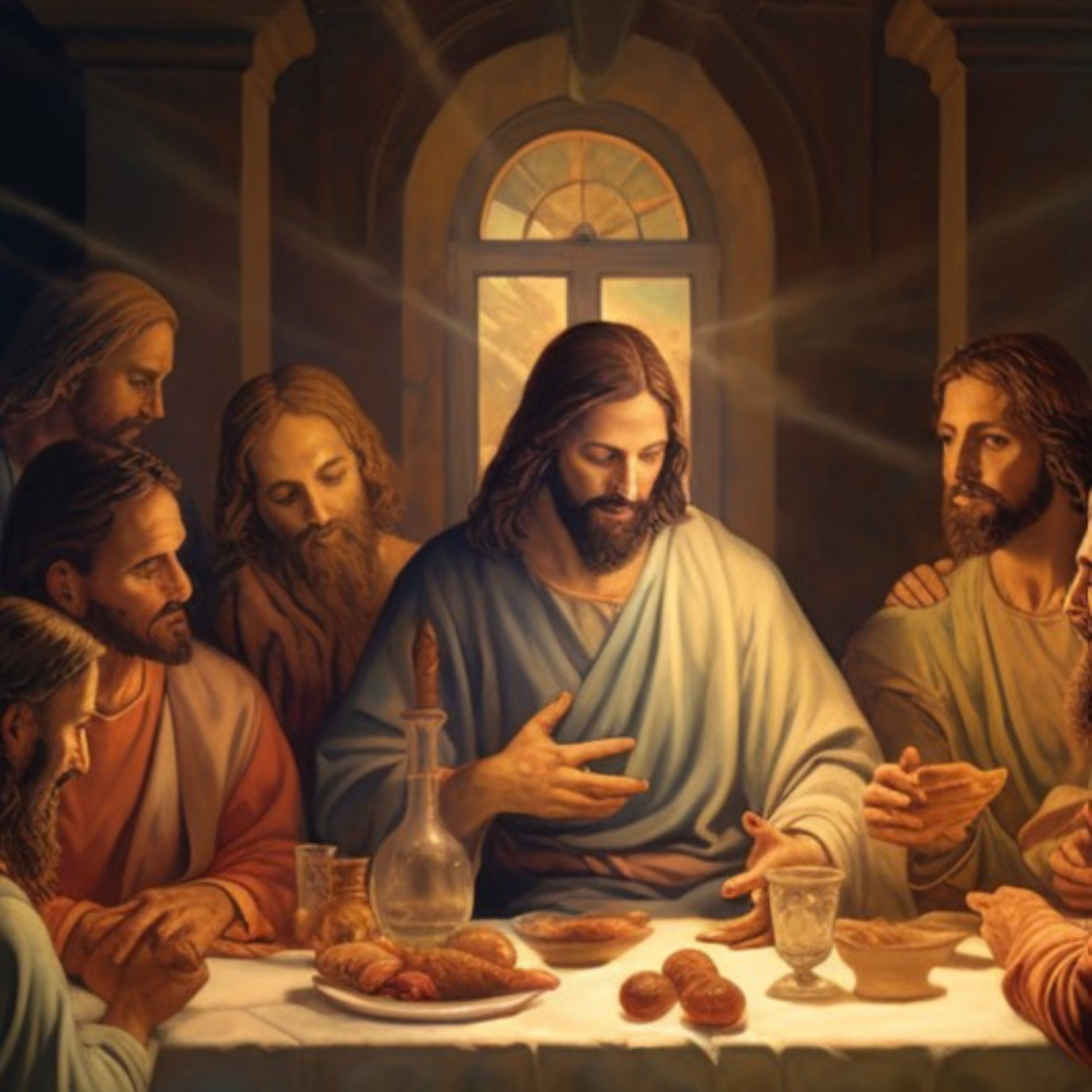 PRINTABLE ART | Painting of the Last Supper With Jesus Christ and ...