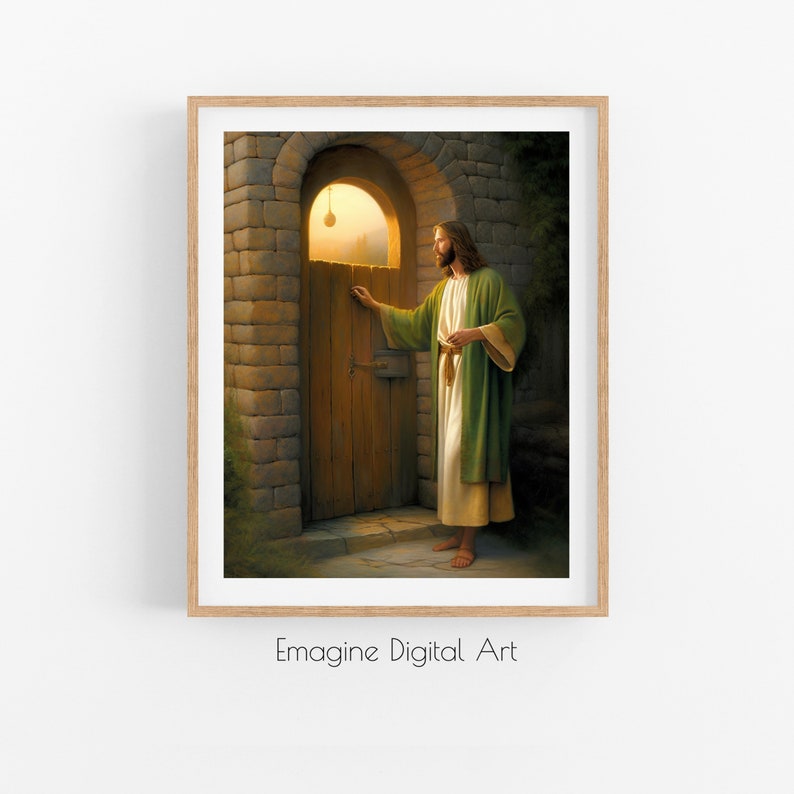 PRINTABLE ART | Jesus Christ Knocking at the Door | Christian Art ...
