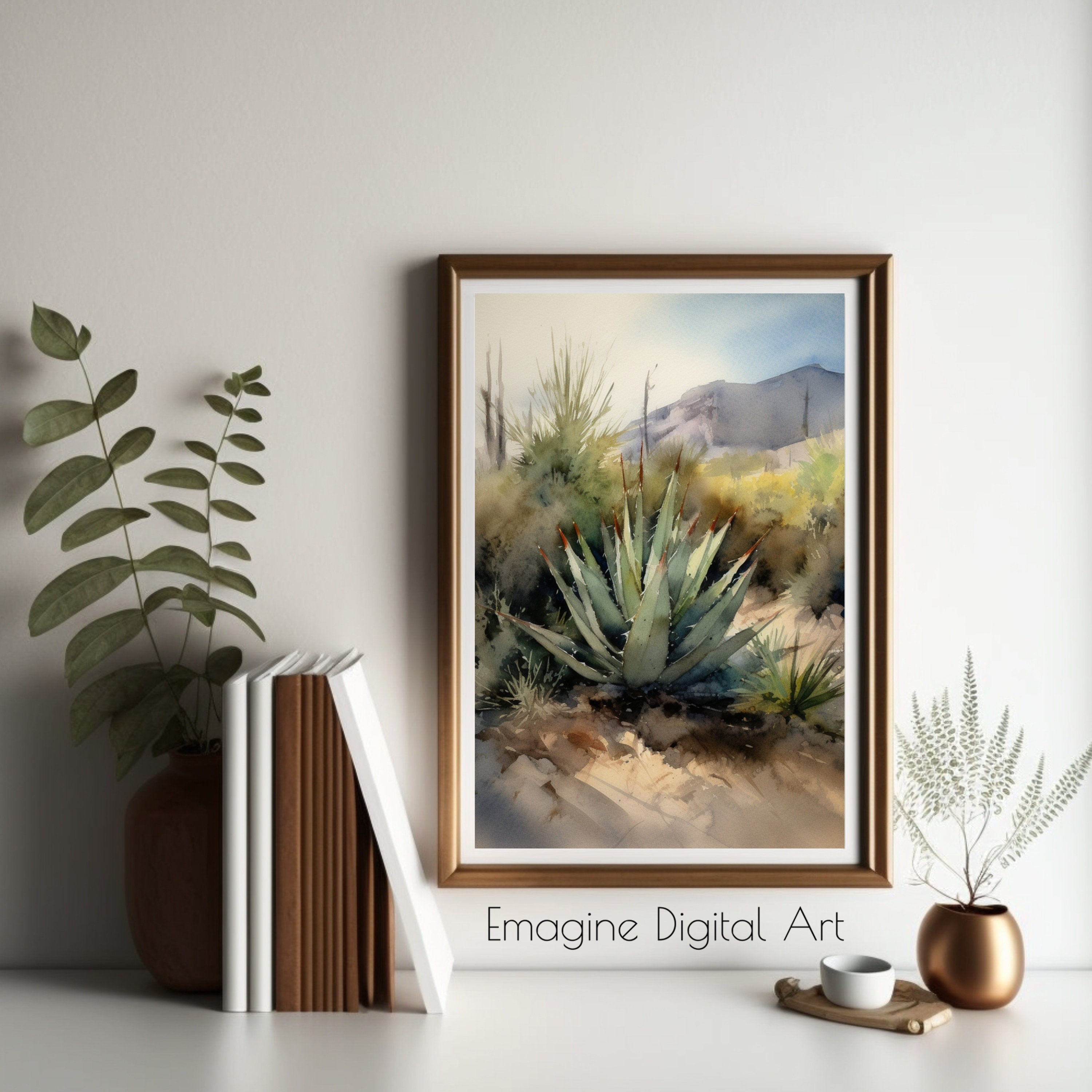 PRINTABLE ART Southwest Art Agave Desert Wall Art - Etsy