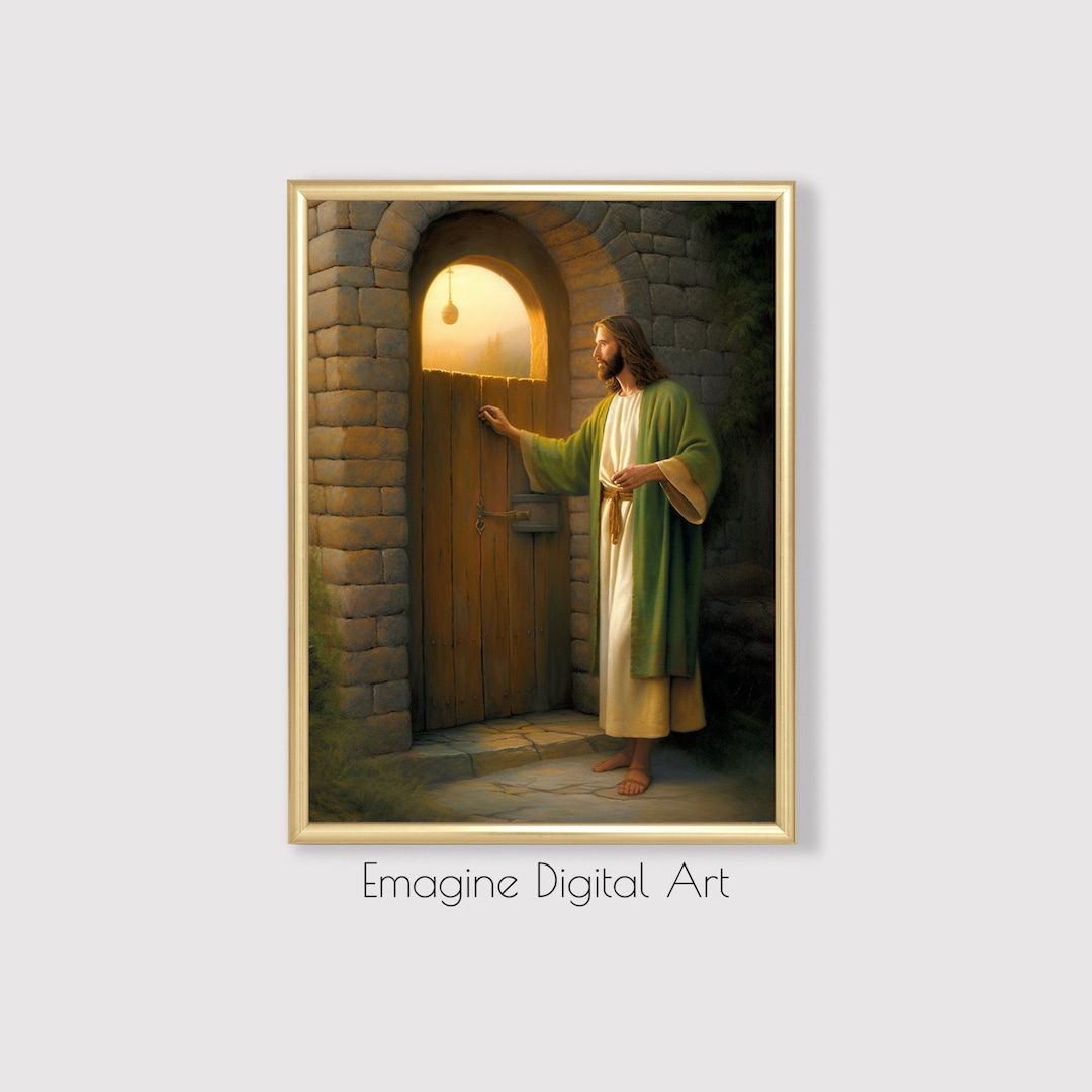 PRINTABLE ART | Jesus Christ Knocking at the Door | Christian Art ...