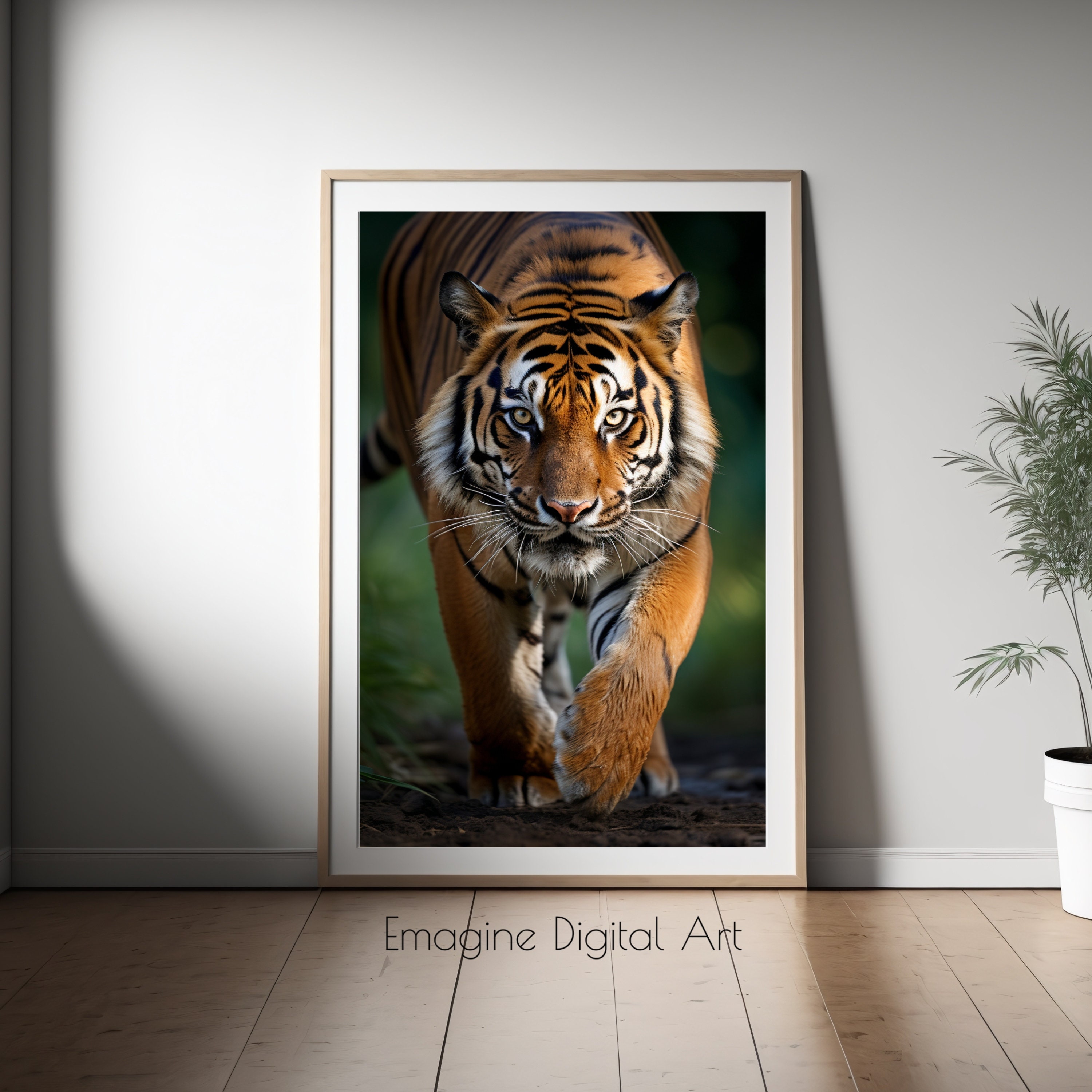 PRINTABLE ART Prowling Tiger Photo Wildlife Wall Decor - Etsy