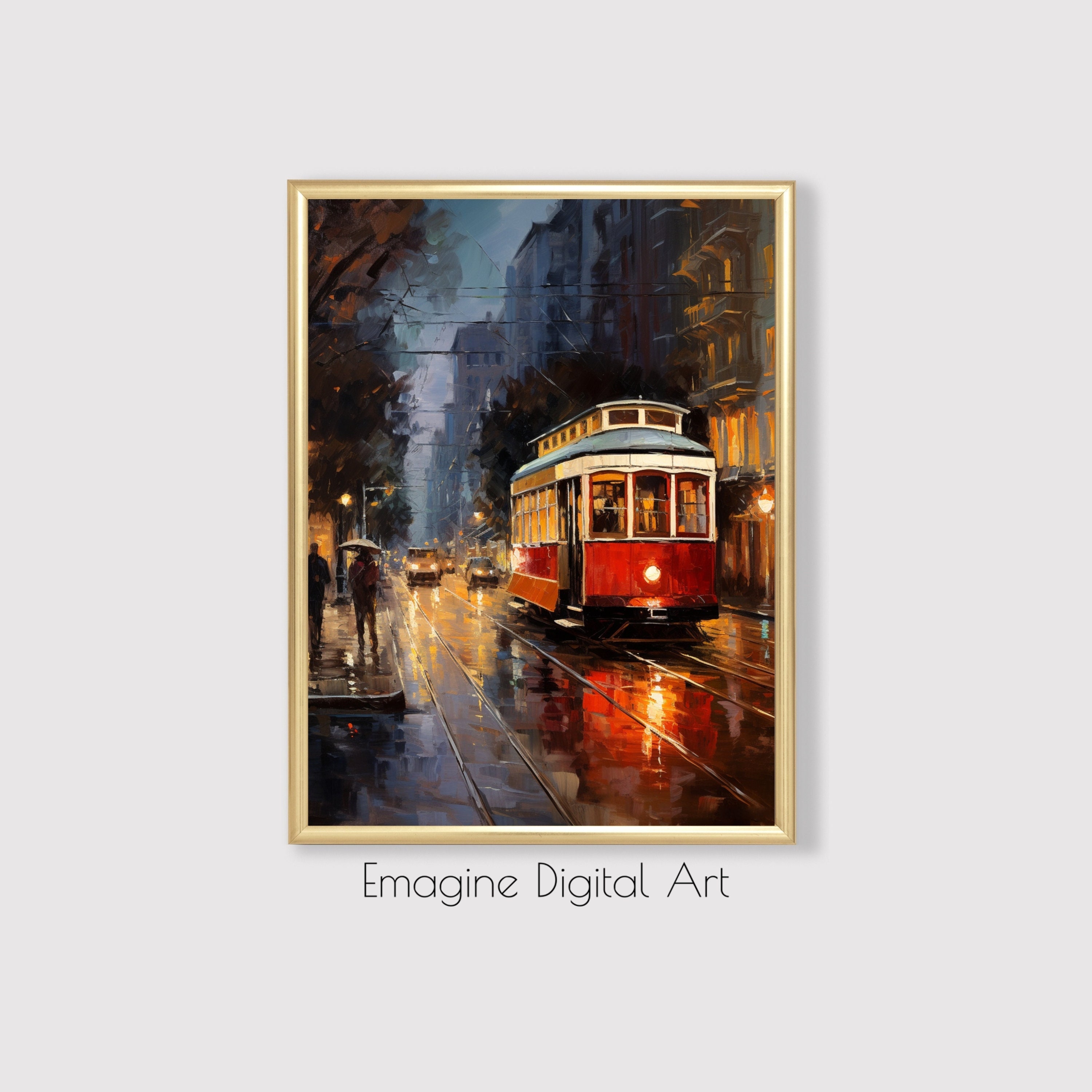 PRINTABLE ART | San Francisco Cable Car Painting | San Francisco Wall ...