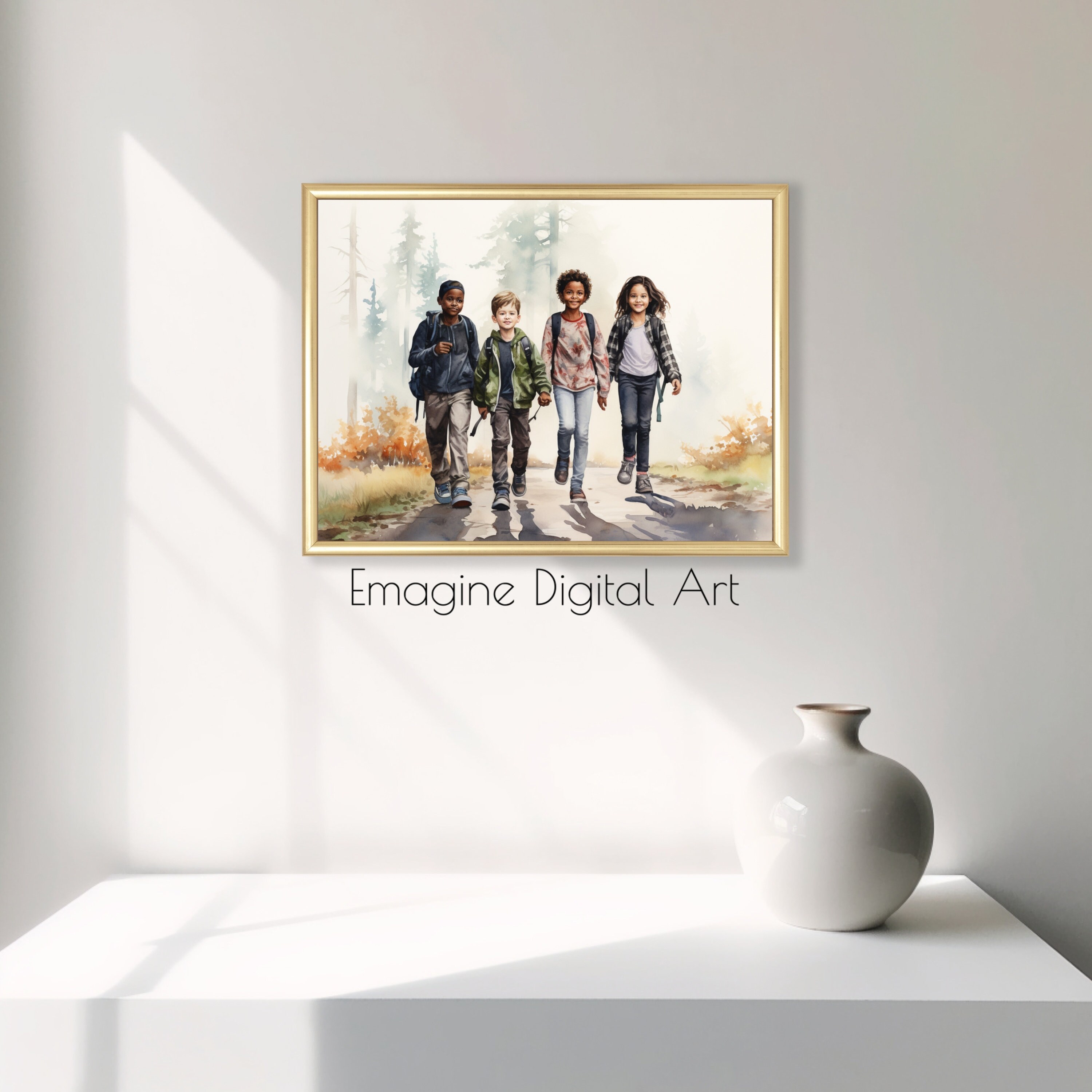 PRINTABLE ART Kids Back to School Painting Classroom Wall Decor School ...