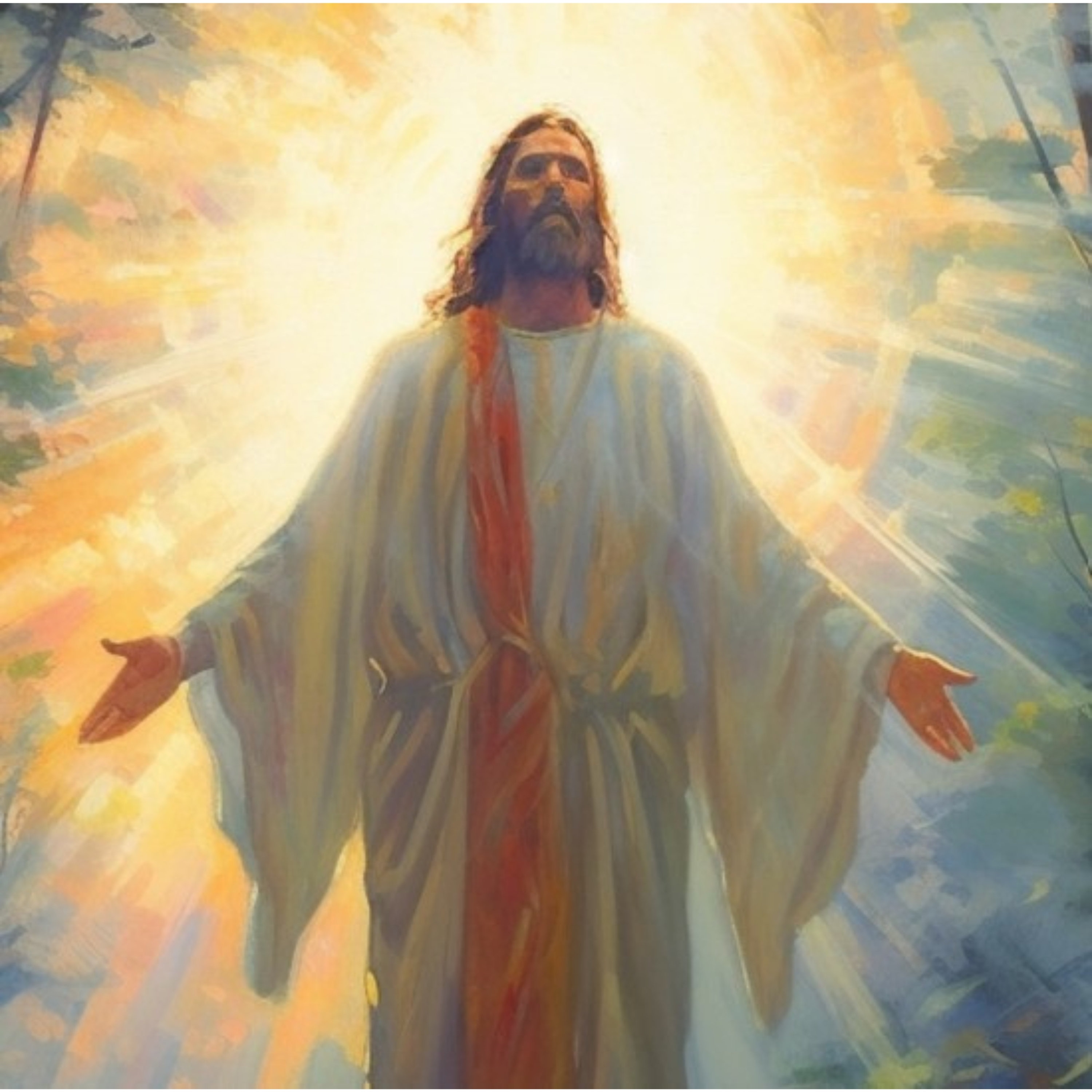 PRINTABLE ART Jesus in Prayer Bathed in Heavenly Light - Etsy