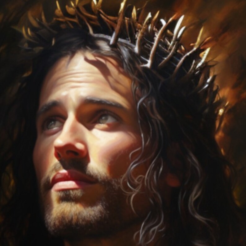 PRINTABLE ART | Jesus Wearing Crown of Thorns | Christian Art ...