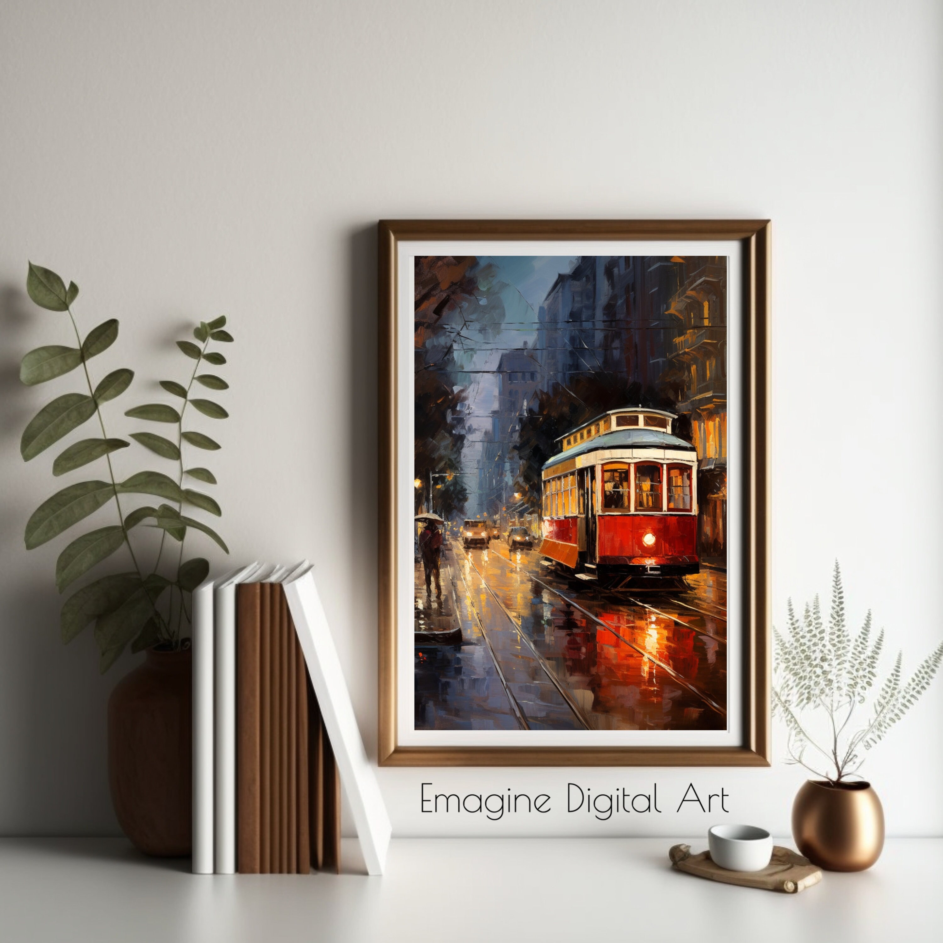 PRINTABLE ART | San Francisco Cable Car Painting | San Francisco Wall ...