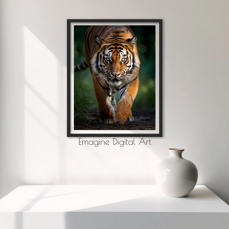 PRINTABLE ART Prowling Tiger Photo Wildlife Wall Decor - Etsy