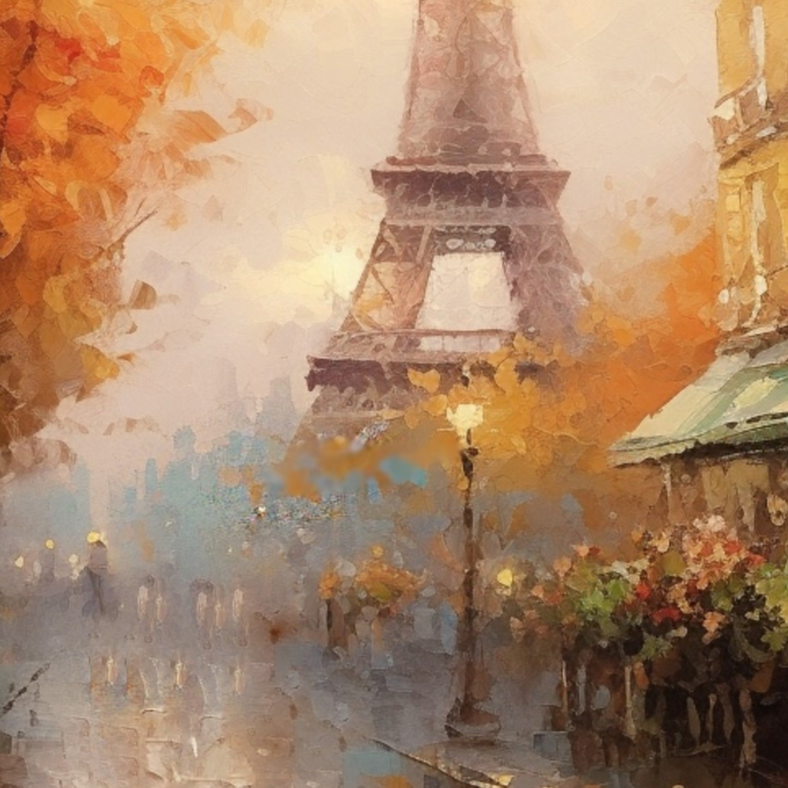 PRINTABLE ART | Impressionist View of the Eiffel Tower From Paris ...