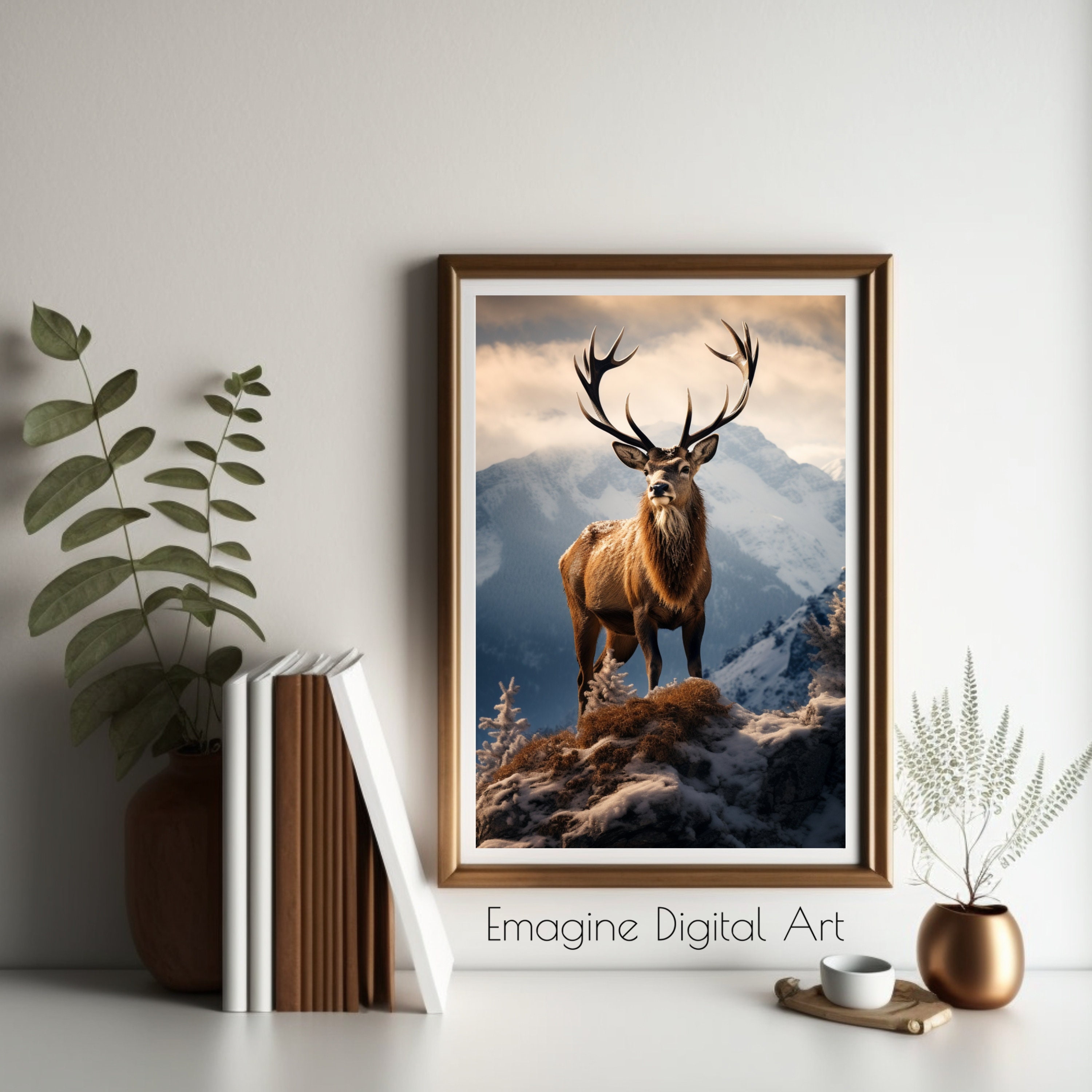 PRINTABLE ART | Photo of Buck Deer in Mountain Wilderness | Wildlife ...