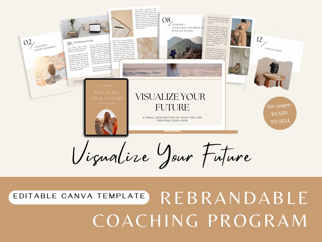 Done for You Visualize Your Future Brandable Coaching Workbook Content for Life Coaches, Fitness ...