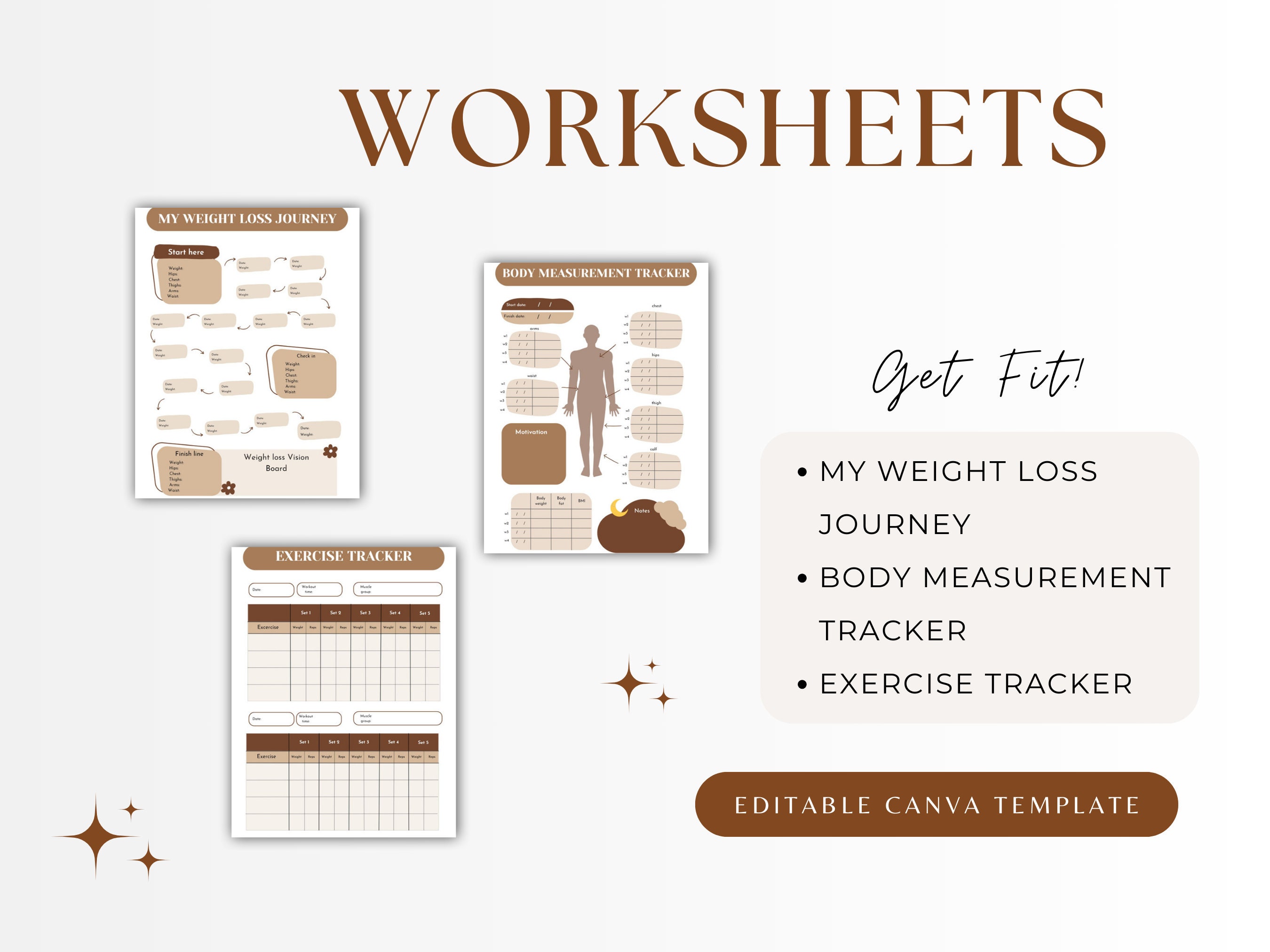 Exercises for Effective Weight Loss Worksheets Worksheets for Fitness ...