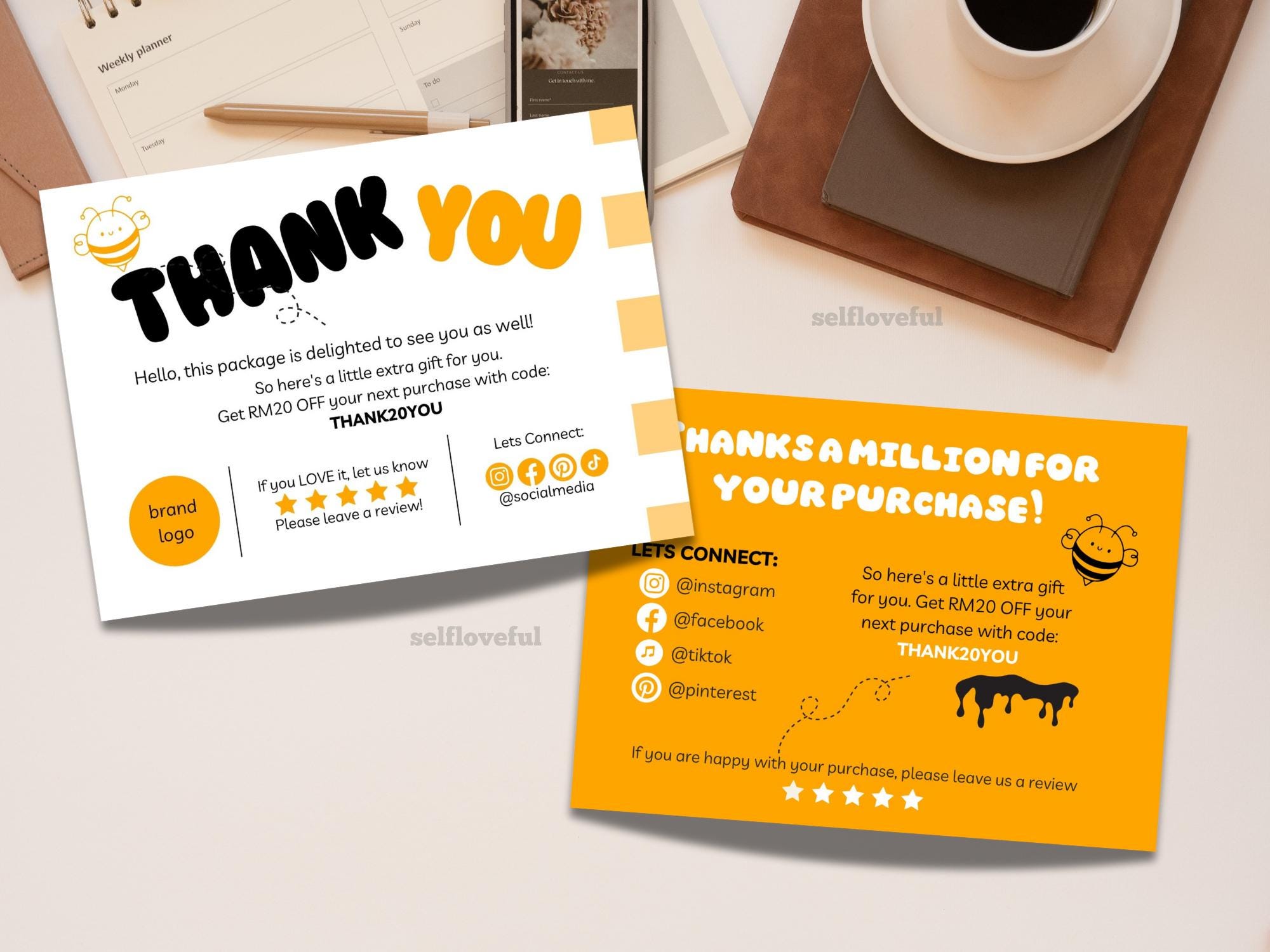 Editable Business Thank You Card, Thank You Card Template, Printable ...