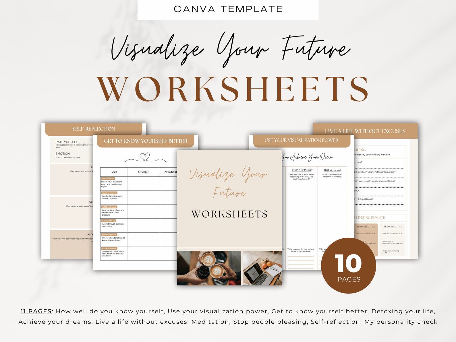 Visualize Your Future Worksheets Worksheet for Life Coaches - Etsy