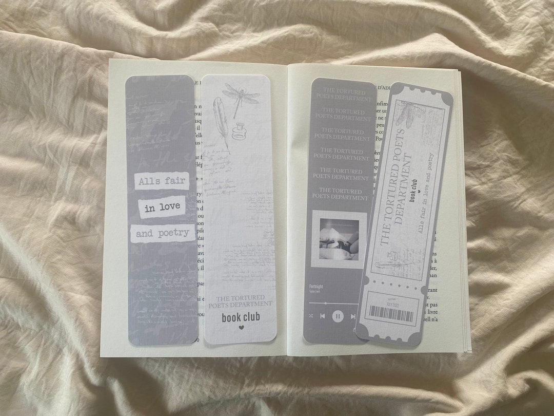 Buy The Tortured Poets Department Bookmarks Taylor Swift Taylor TTPD ...
