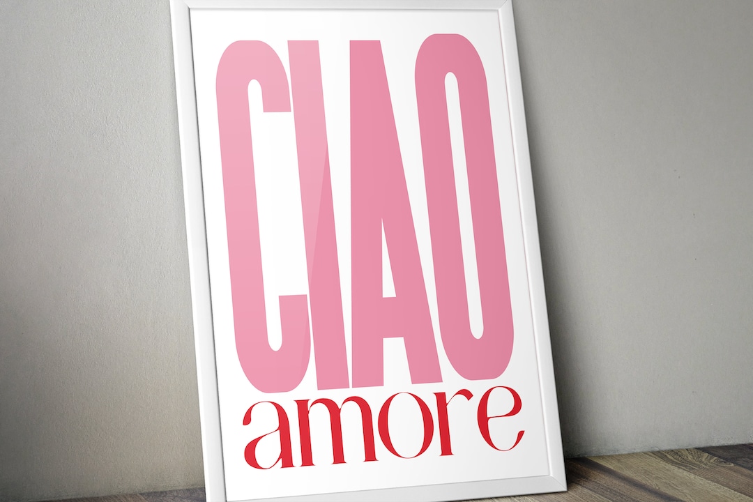Ciao Amore Poster: Dekorieren Sie mit Liebe und Minimalismus - Etsy.de