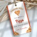 Pizza Our Heart Baby Shower Favors, Editable Favor Tag Template, Fun ...