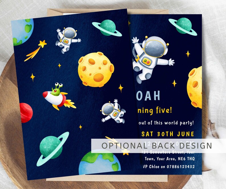 Downloadable Space Birthday Invitation, Rocket Ship Space Birthday ...