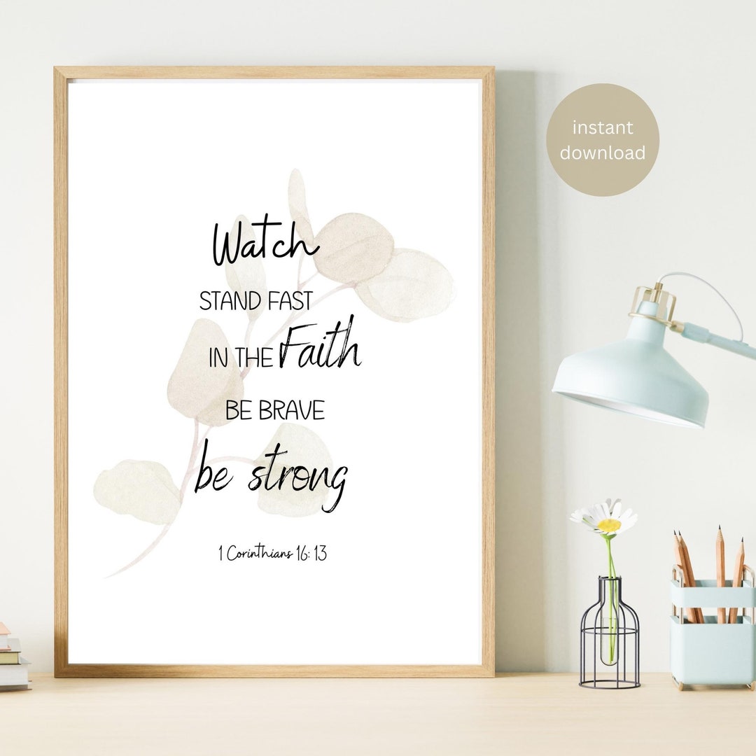 Bible Verse Print | Wall Art Home Decor | Home Decor | House Warming ...